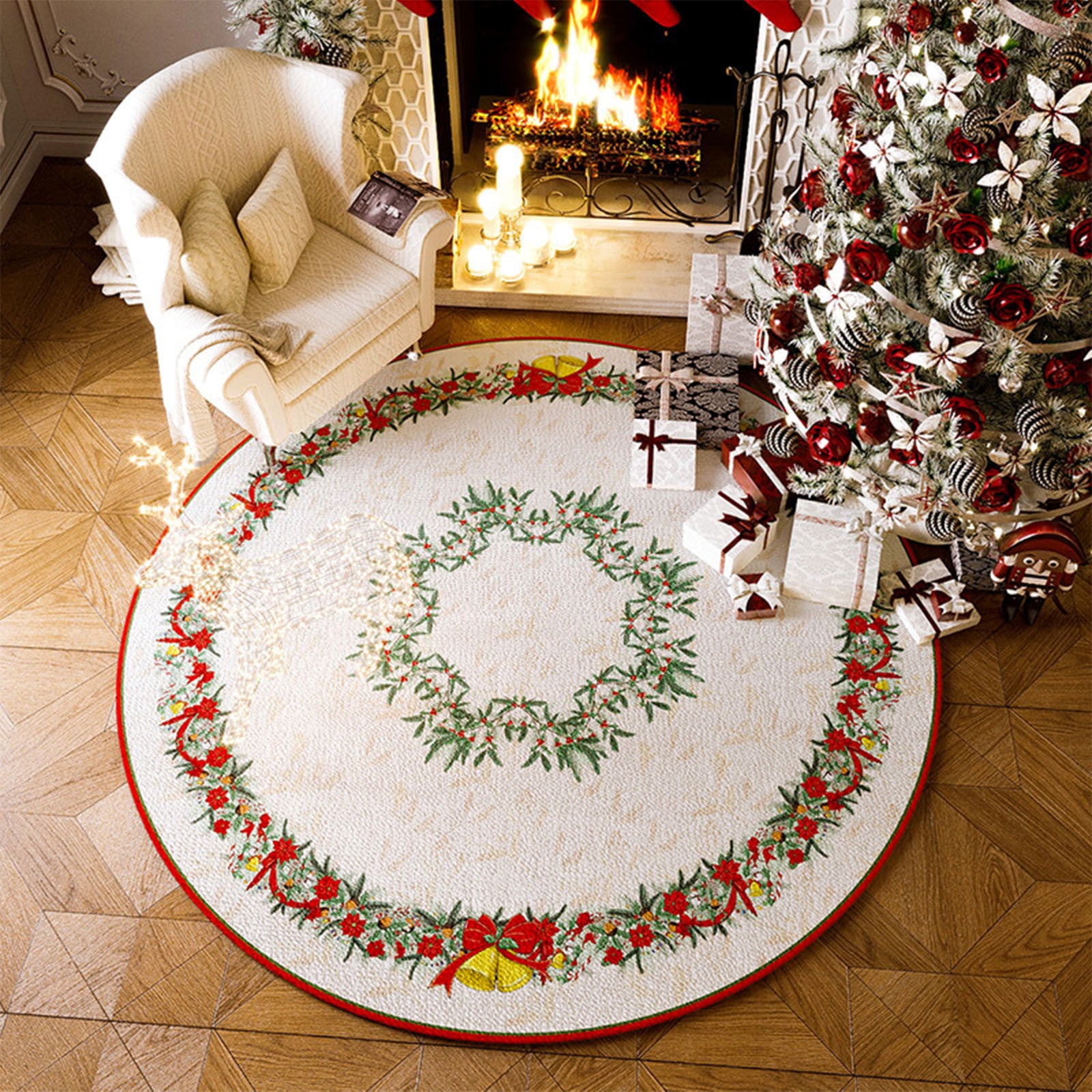 TUTUnaumb 24 Inch Christmas Tree Skirt, Christmas Velvet Tree Skirts ...