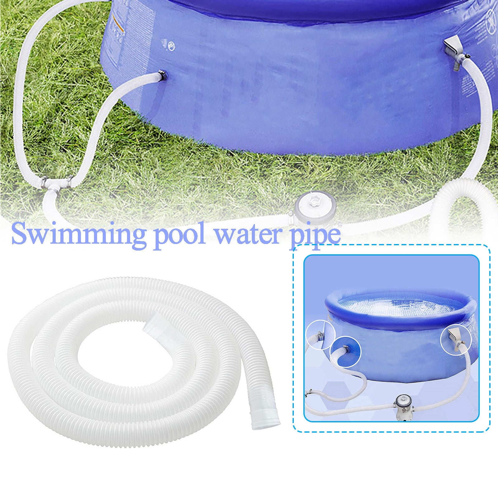 TUTUnaumb 3 M Inground Swimming Pool Vacuum Cleaner Hose Suction ...