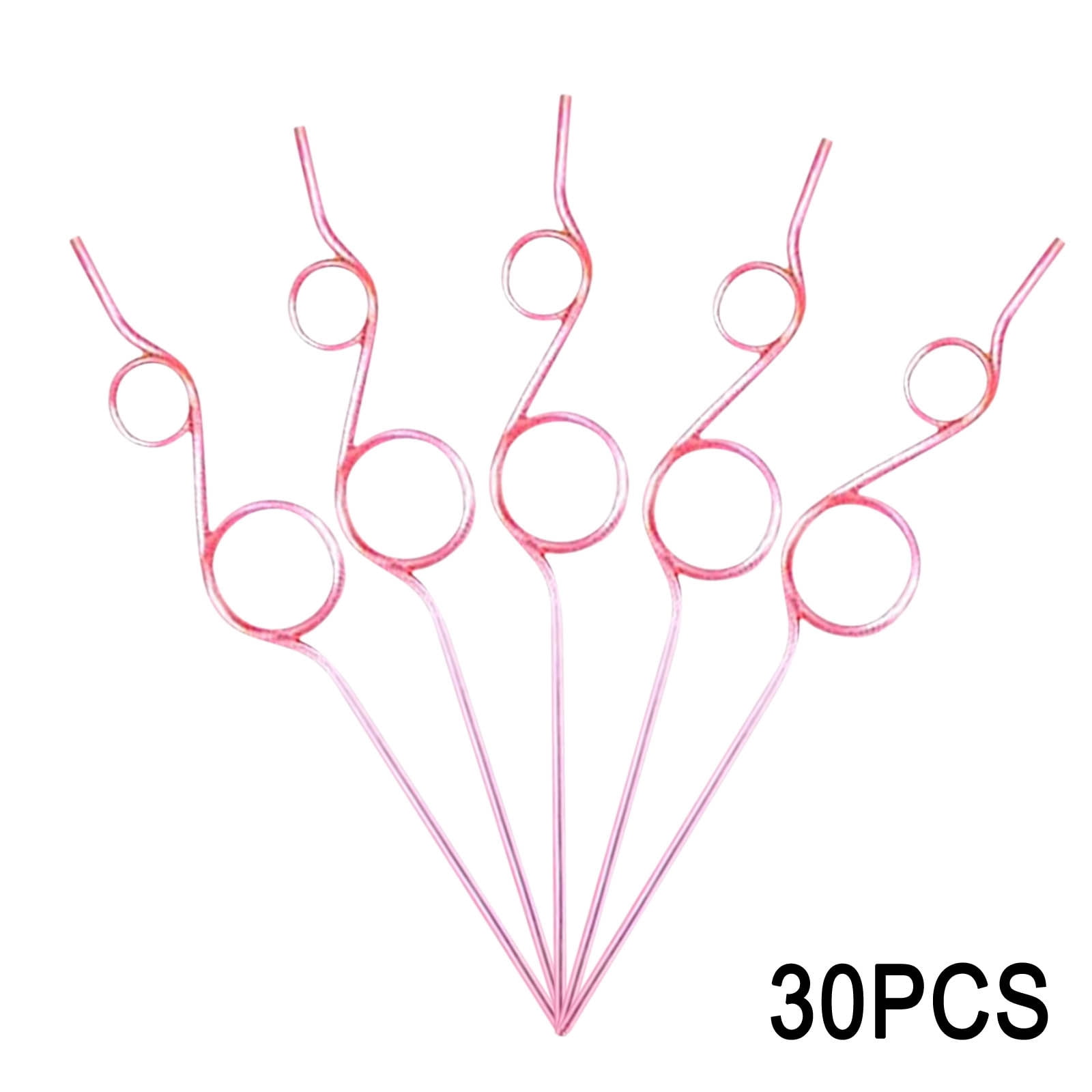 TUTUnaumb 30 Pcs Plastic Assorted Silly Straws Colorful Reusable ...