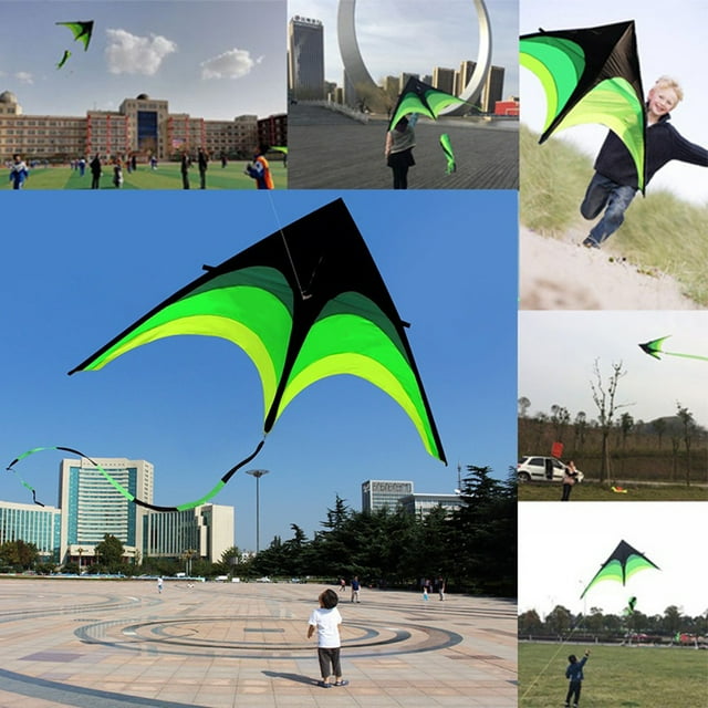 TUTUnaumb 63Inch Super Huge Kite Line Stunt Kites Triangle Kite Outdoor ...