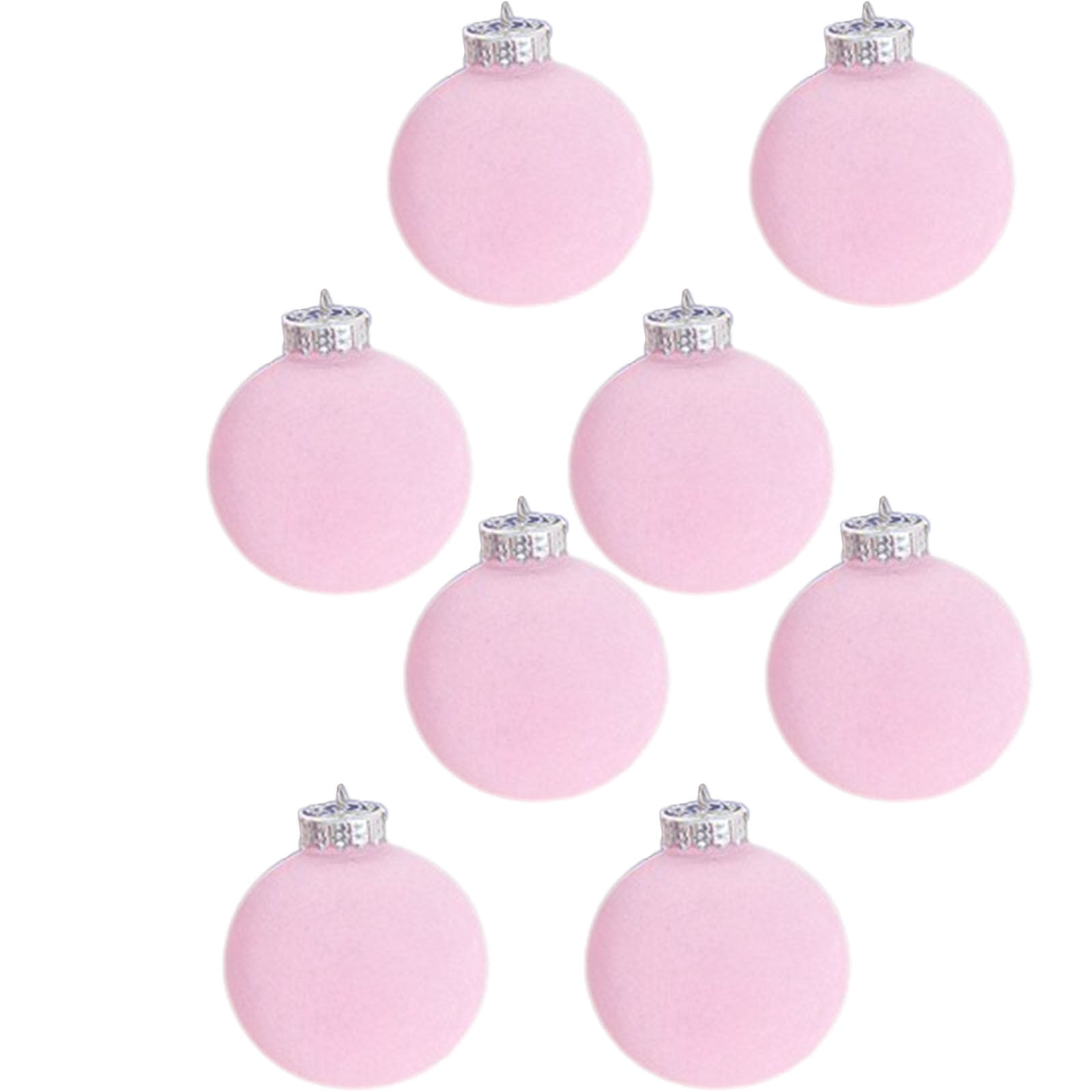 TUTUnaumb 8 Pcs Velvet Christmas Balls Bulk Flocked Christmas Tree Ball ...