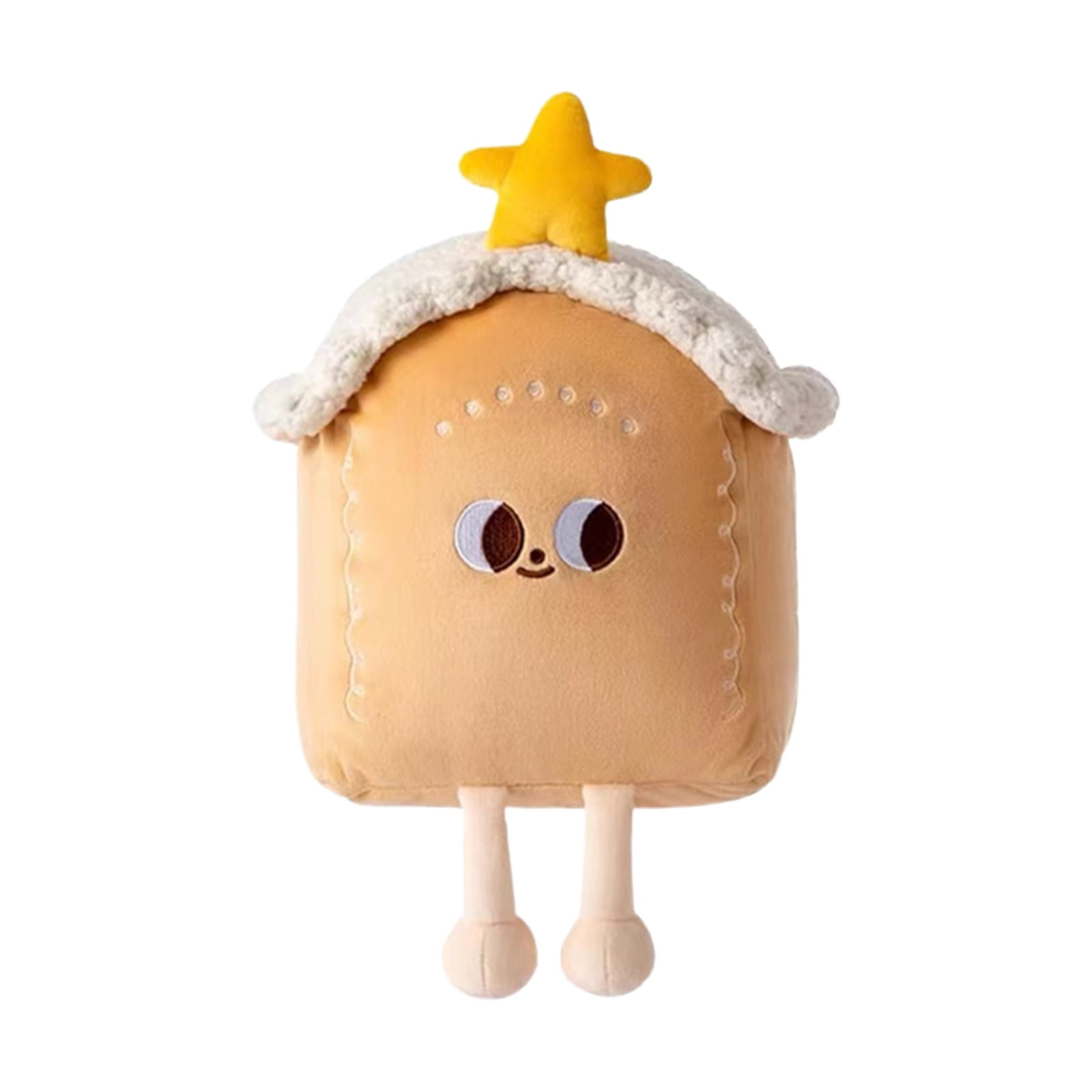 TUTUnaumb Christmas Bread Pillow, Bread House Doll with Top Star, Super ...