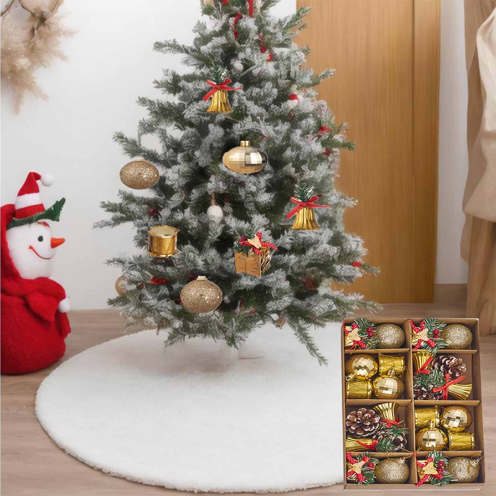 TUTUnaumb Christmas Ornaments Set of 24, Small Tree Decorations Glitter ...