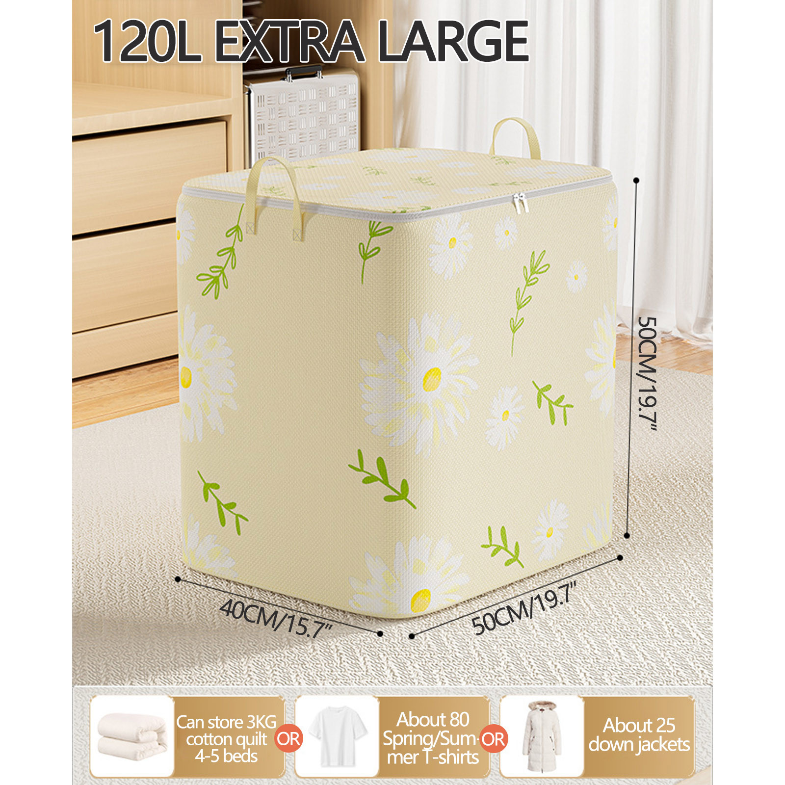 TUTUnaumb Clothes Storage Box, Household Super Large Capacity Wardrobe ...