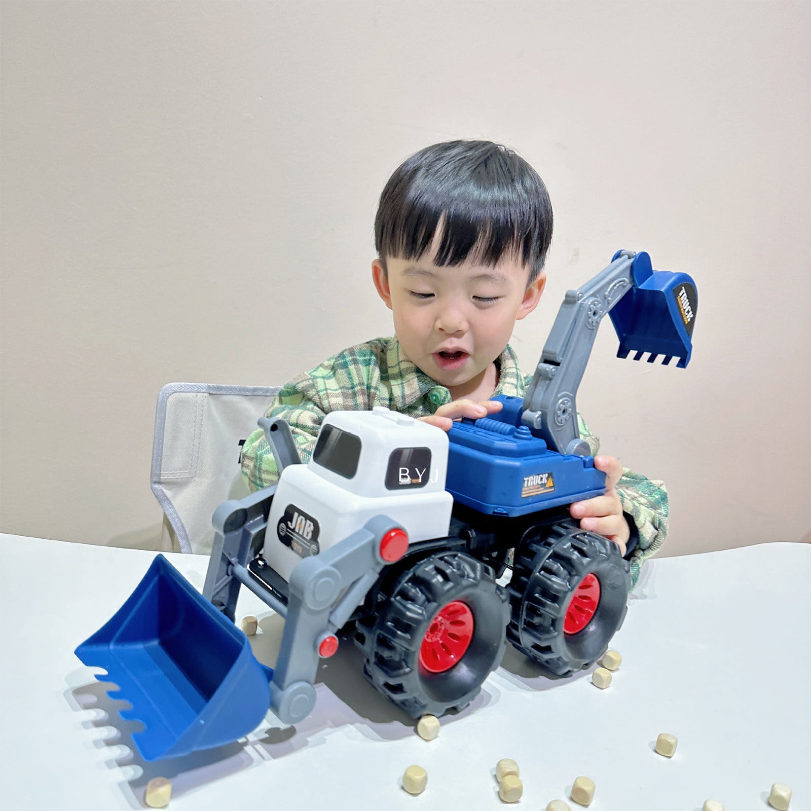 TUTUnaumb Construction Bulldozer Excavator Toys Large Simulation ...