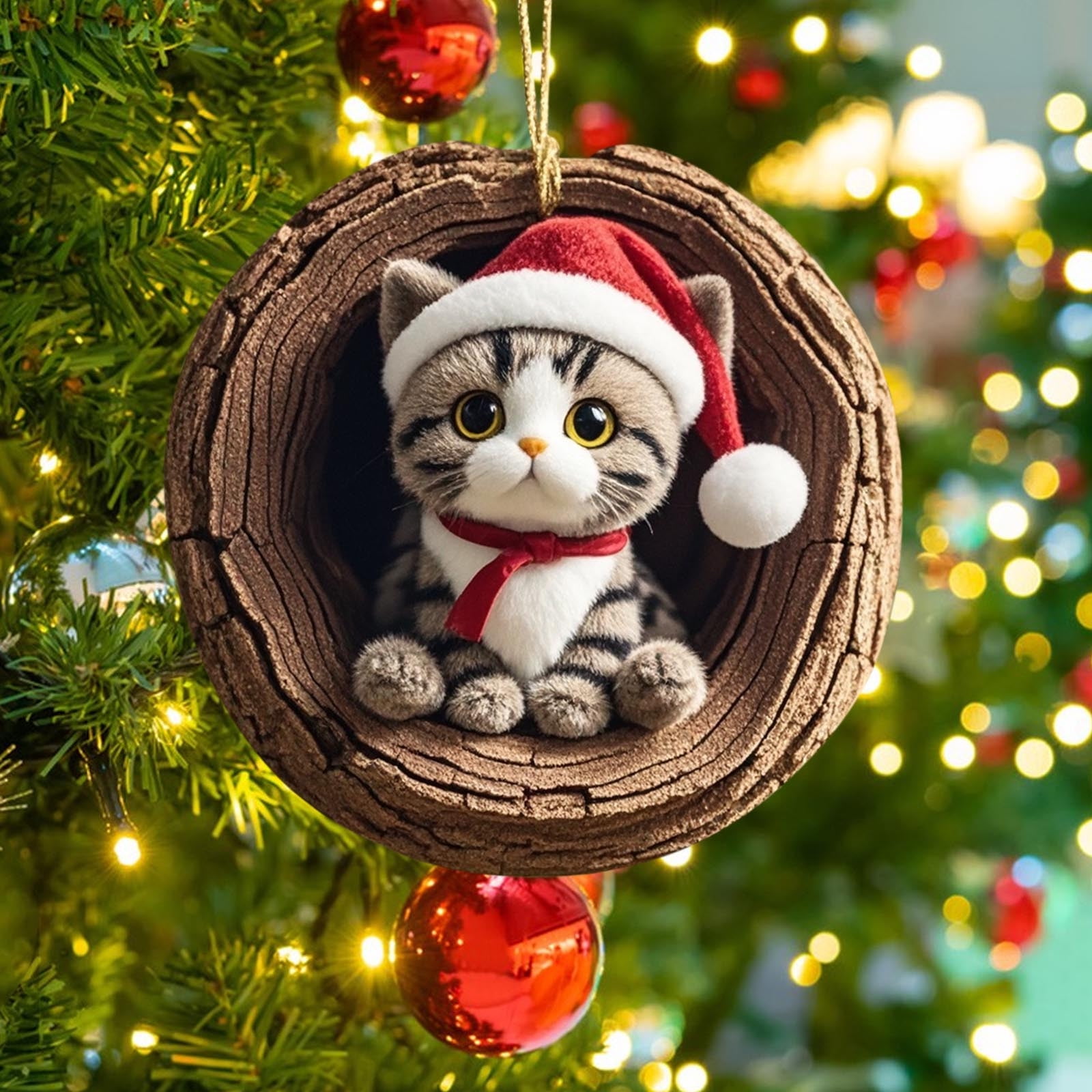 TUTUnaumb Forest Animal Decoration Wildlife Christmas Tree Ornaments ...