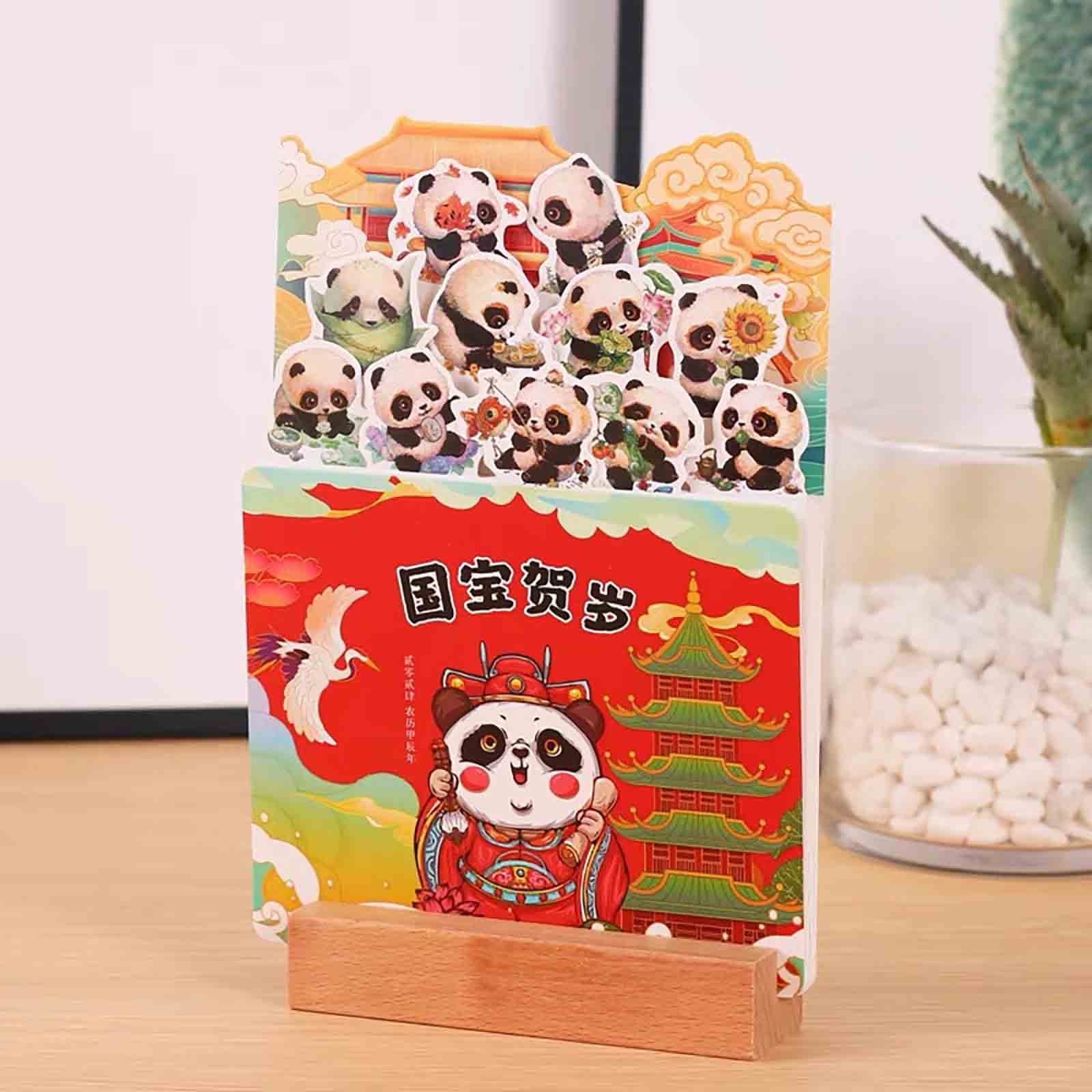 TUTUnaumb Funny Unique 3D Panda Small Desk Monthly Calendar Schedule ...