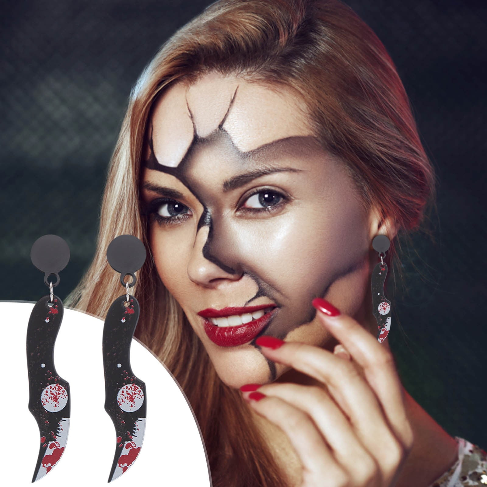 TUTUnaumb Halloween Earrings Acrylic Punk Earrings Cutting Vegetable ...