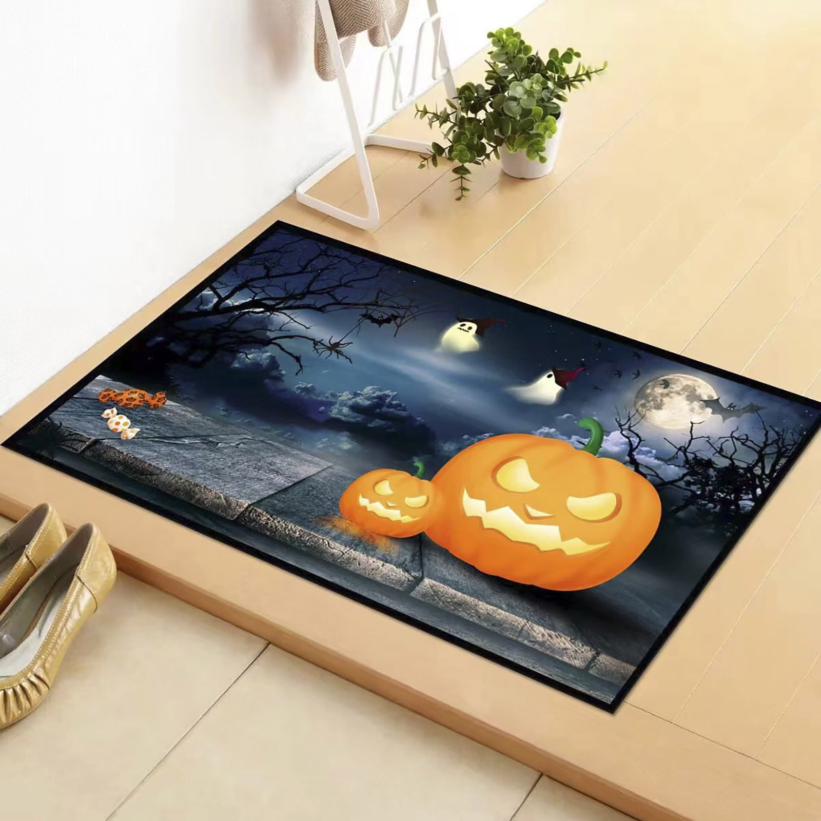 TUTUnaumb Halloween Floor Mat Halloween Decorations Hallway Rug Kitchen ...