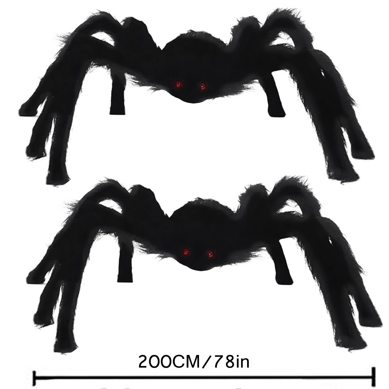 TUTUnaumb Halloween Simulation Giant Spider Decor Big Spider 200cm ...