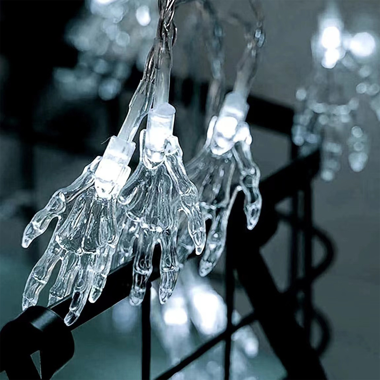 TUTUnaumb LED Halloween Skeleton String Light Hand Light Decorative ...