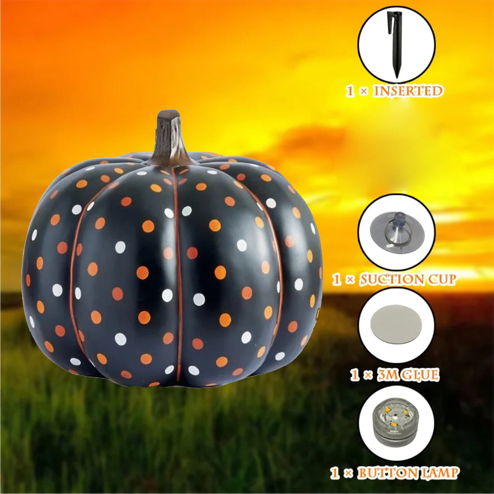 TUTUnaumb LED Yard Pumpkins Inflatable Decorated Glowing Pumpkin ...