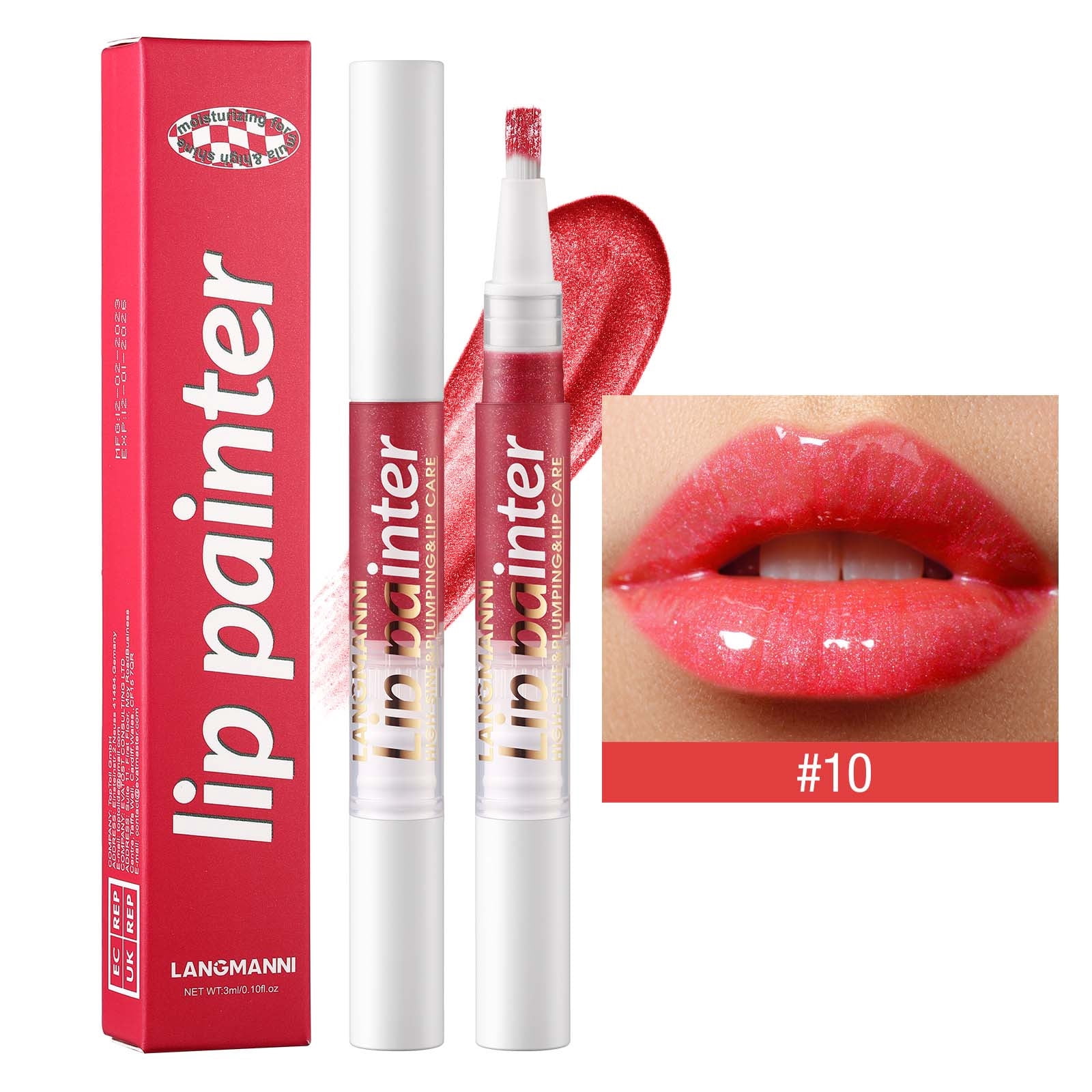 TUTUnaumb Lip Glaze Pearlescent Lip Oil Shimmer & Smooth Lip Gloss Set ...