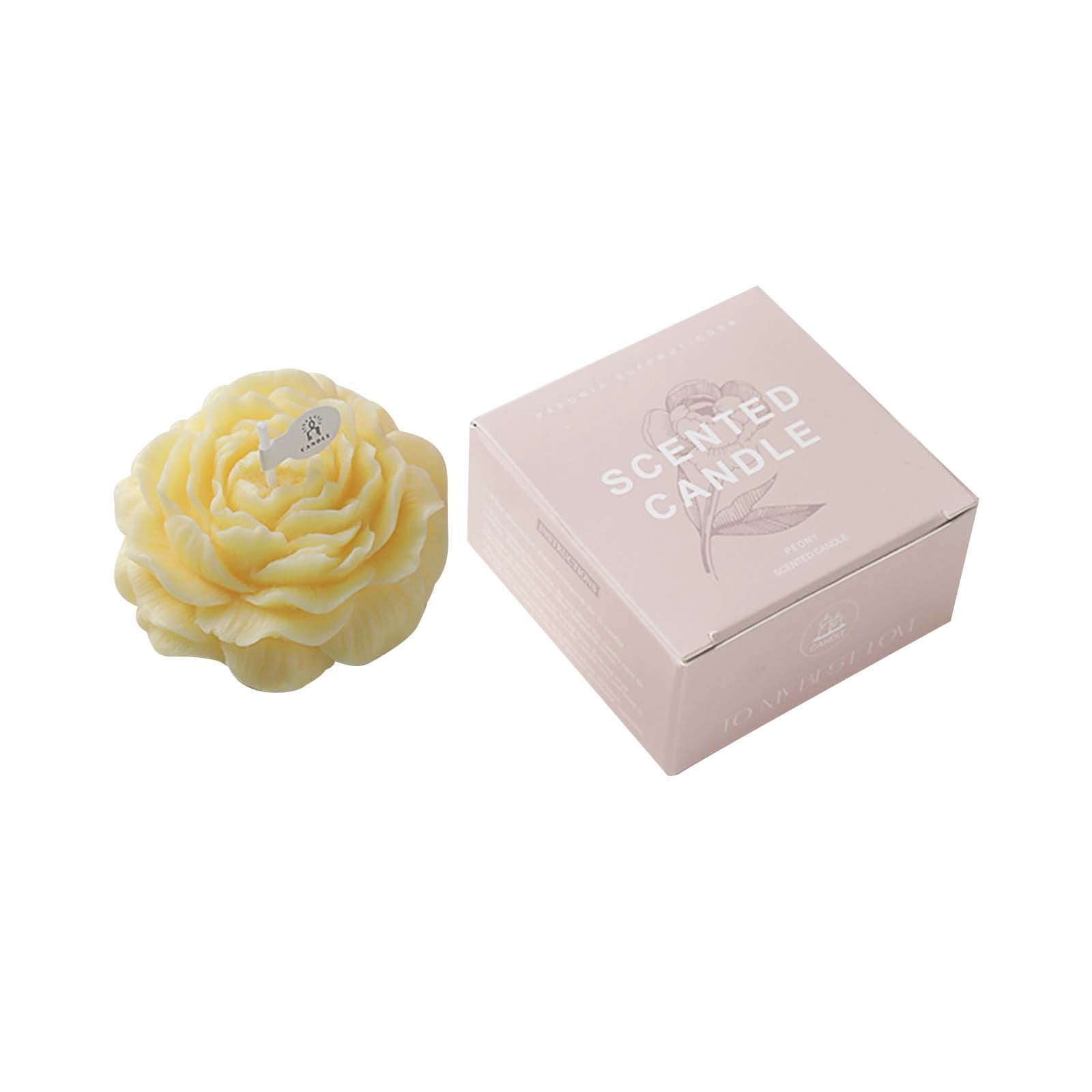 TUTUnaumb Peony Scented Candle With Hand Gift Flower Shape Fragrance ...