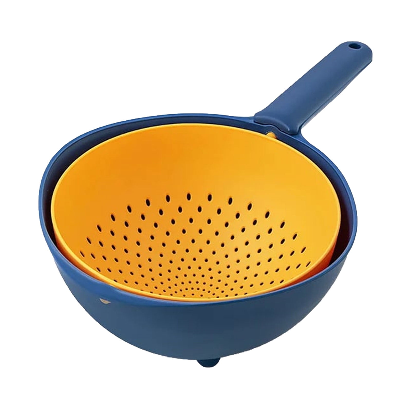 TUTUnaumb Rotary Drainage Basket Plastic With Handle Double Layer ...