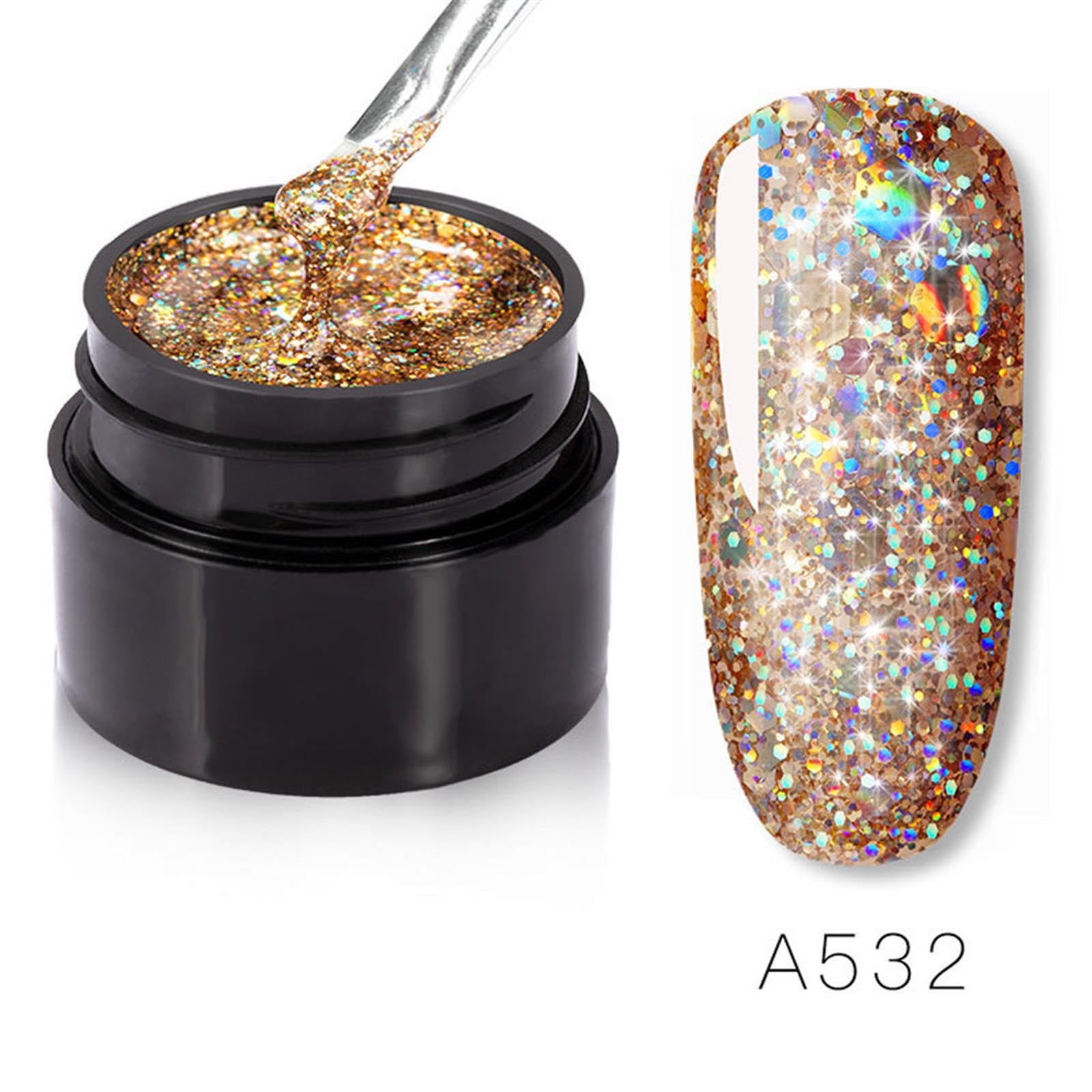 TUTUnaumb Shiny Diamond Gel Nail Polish - Long-Lasting Sparkling Nail ...
