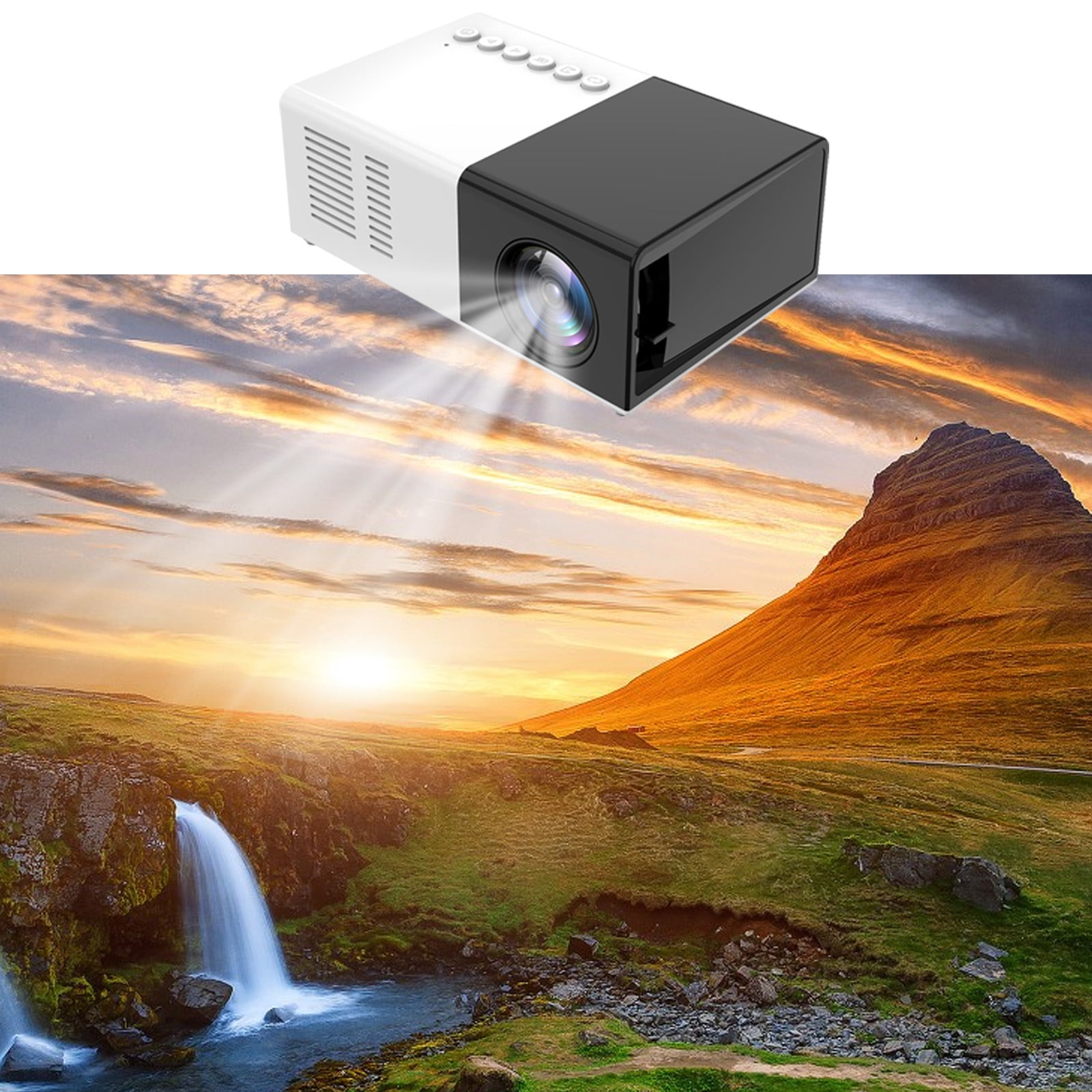 TUTUnaumb Small Household Mini Projector LED Portable Projector ...