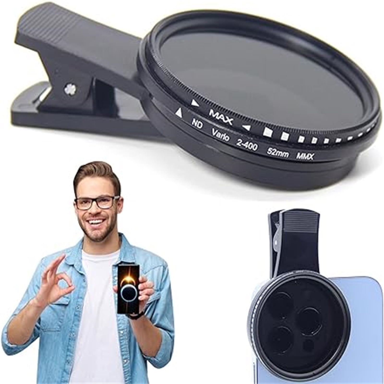 TUTUnaumb Solar Camera Lens Filter, Compact & Portable Solar Filter For ...