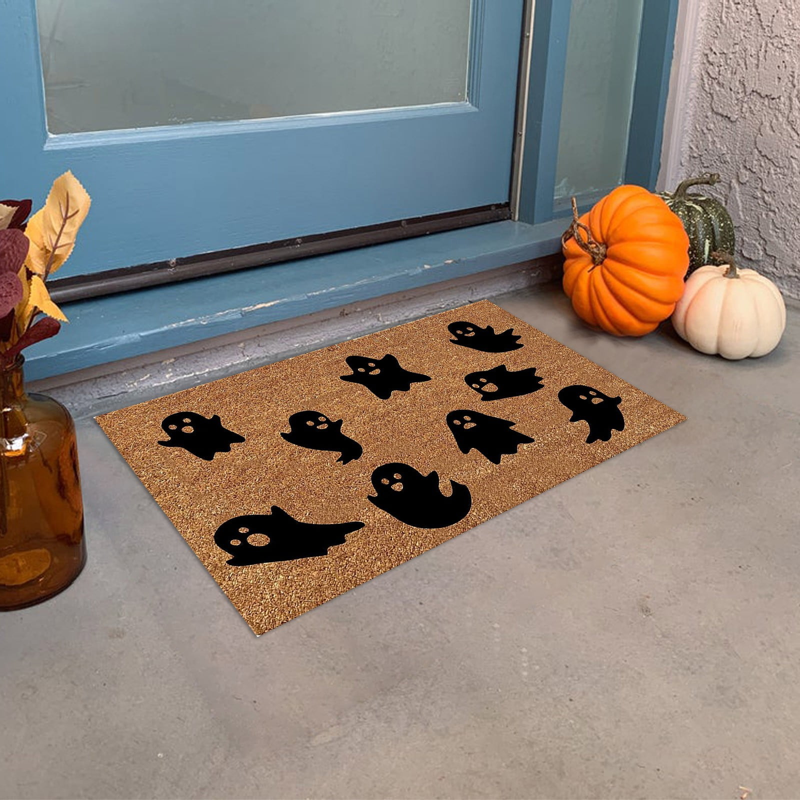 TUTUnaumb Thanksgiving Doormat Happy Decorative Front Porch Mat Pumpkin ...