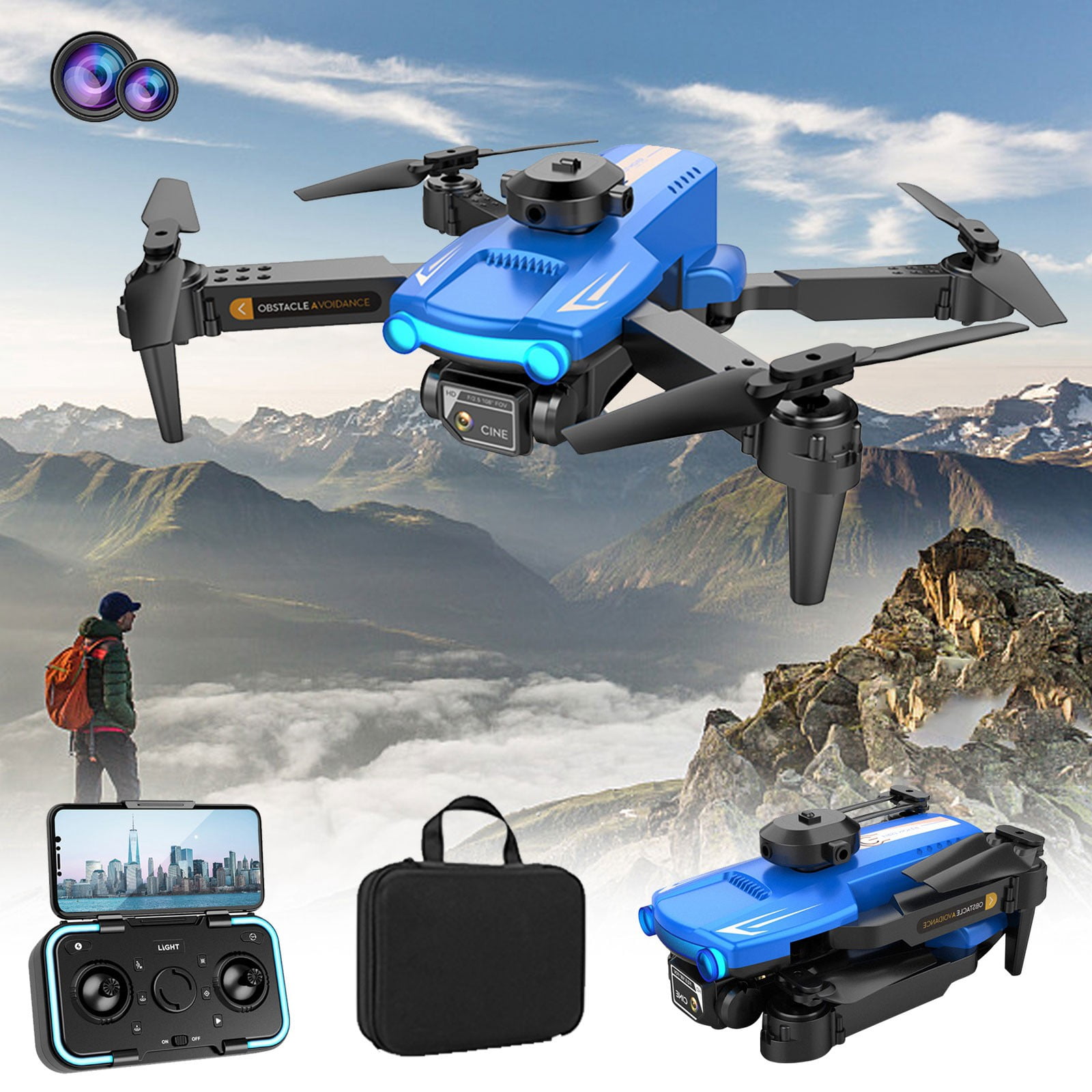 TUTUnaumb UAV HD Aerial Drones With Camera XT2 Four-sided Obstacle ...