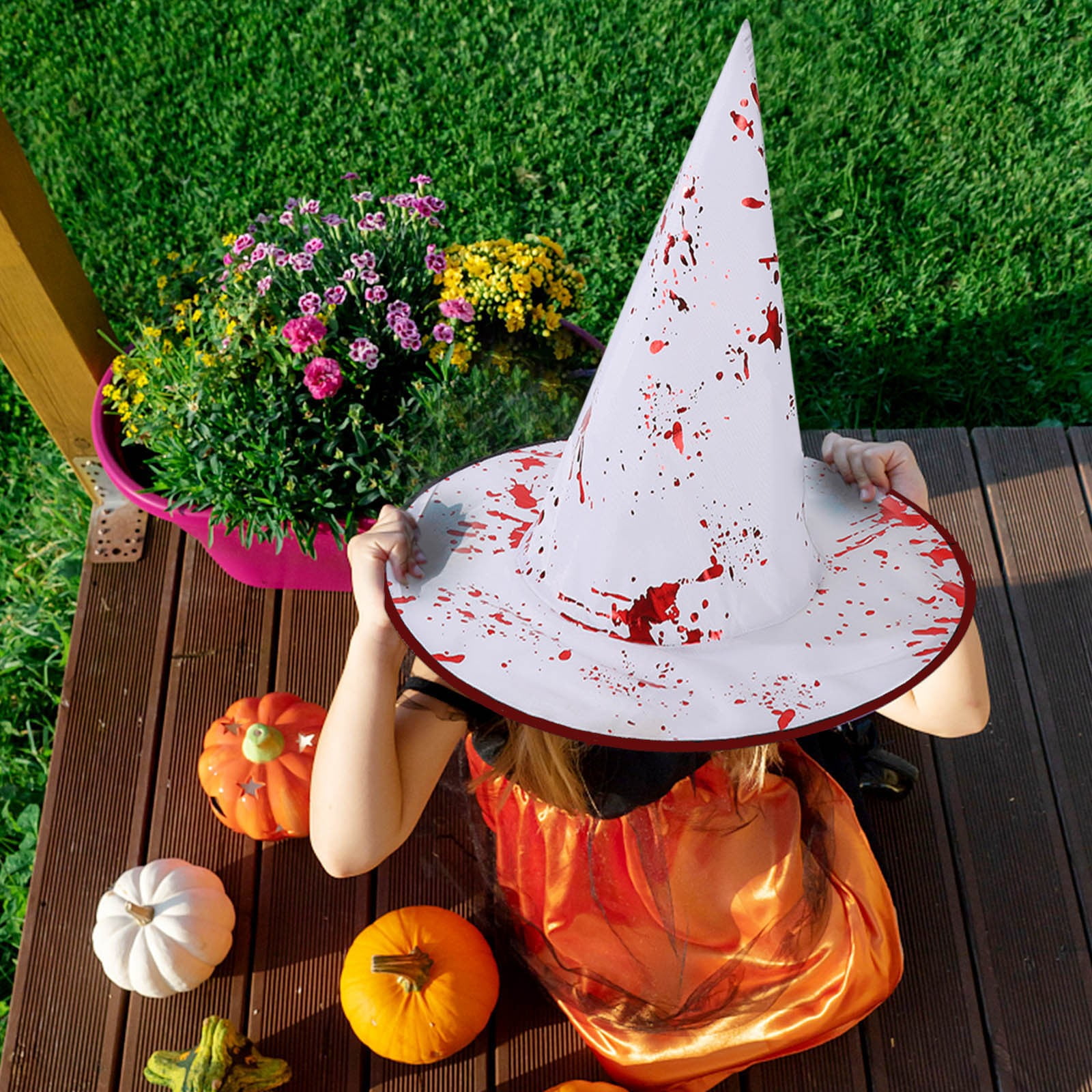 TUTUnaumb Witches Hats,Bloodstained Printing Witch Hat - Witch For ...