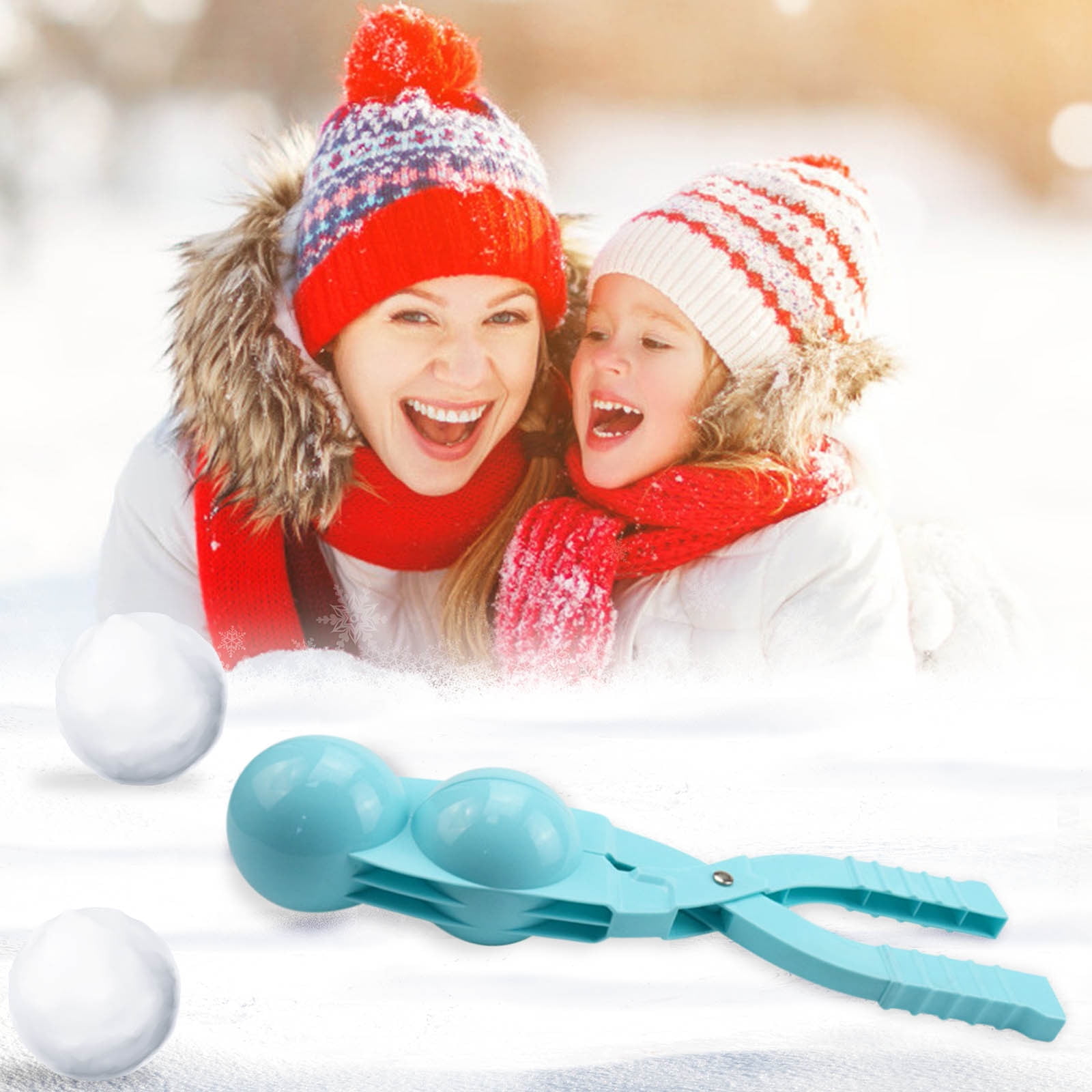 TUWABEII 12.6x3.9in Children Play Snow Work Large Double Ski Pliers ...