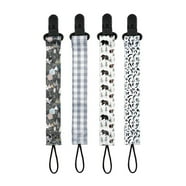 TELOLY 2 Pcs Pacifier Clip Double-Sided Pattern Pacifier Holder ...