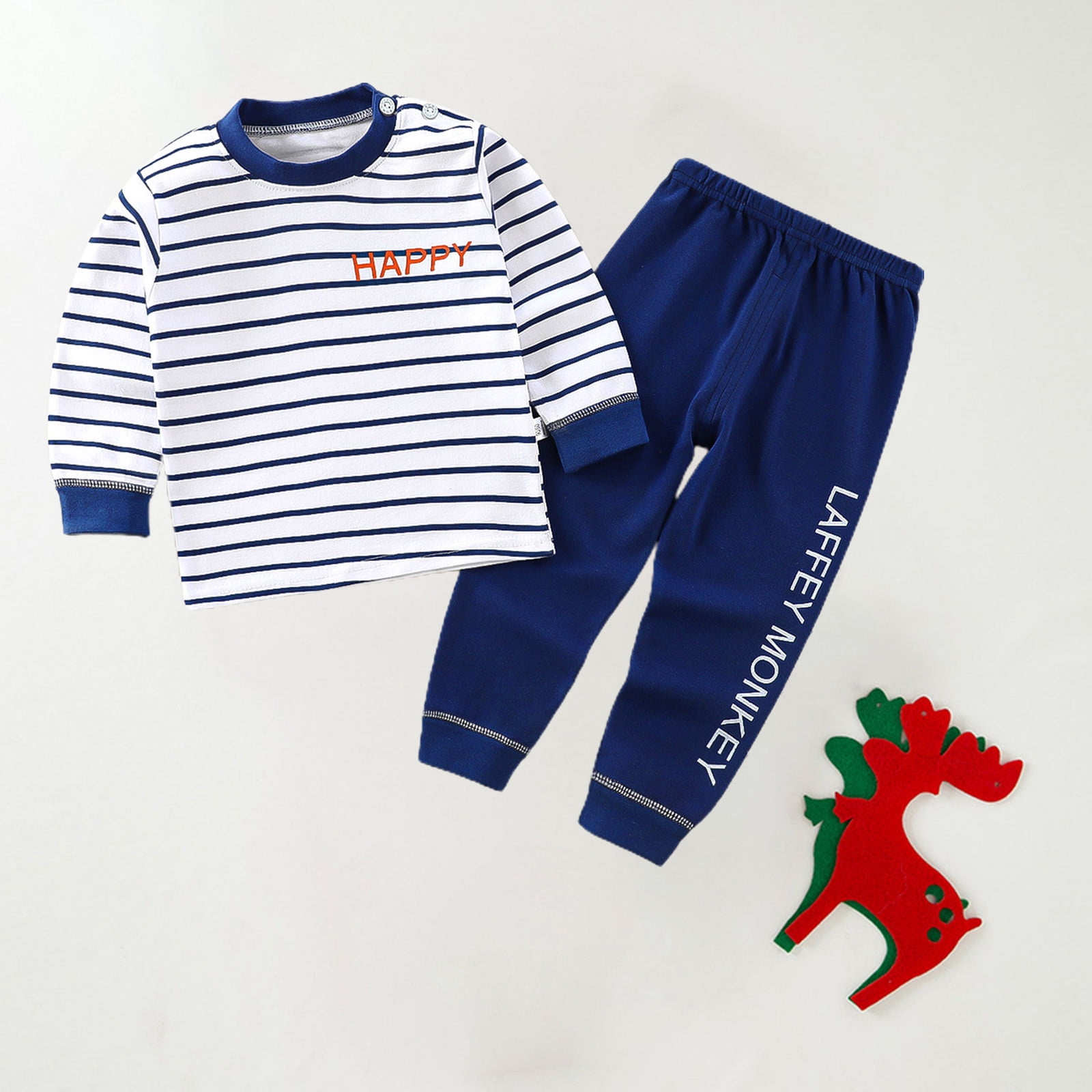 TUWABEII Button Front Top and Shorts Pajama Set Children Underwear From ...