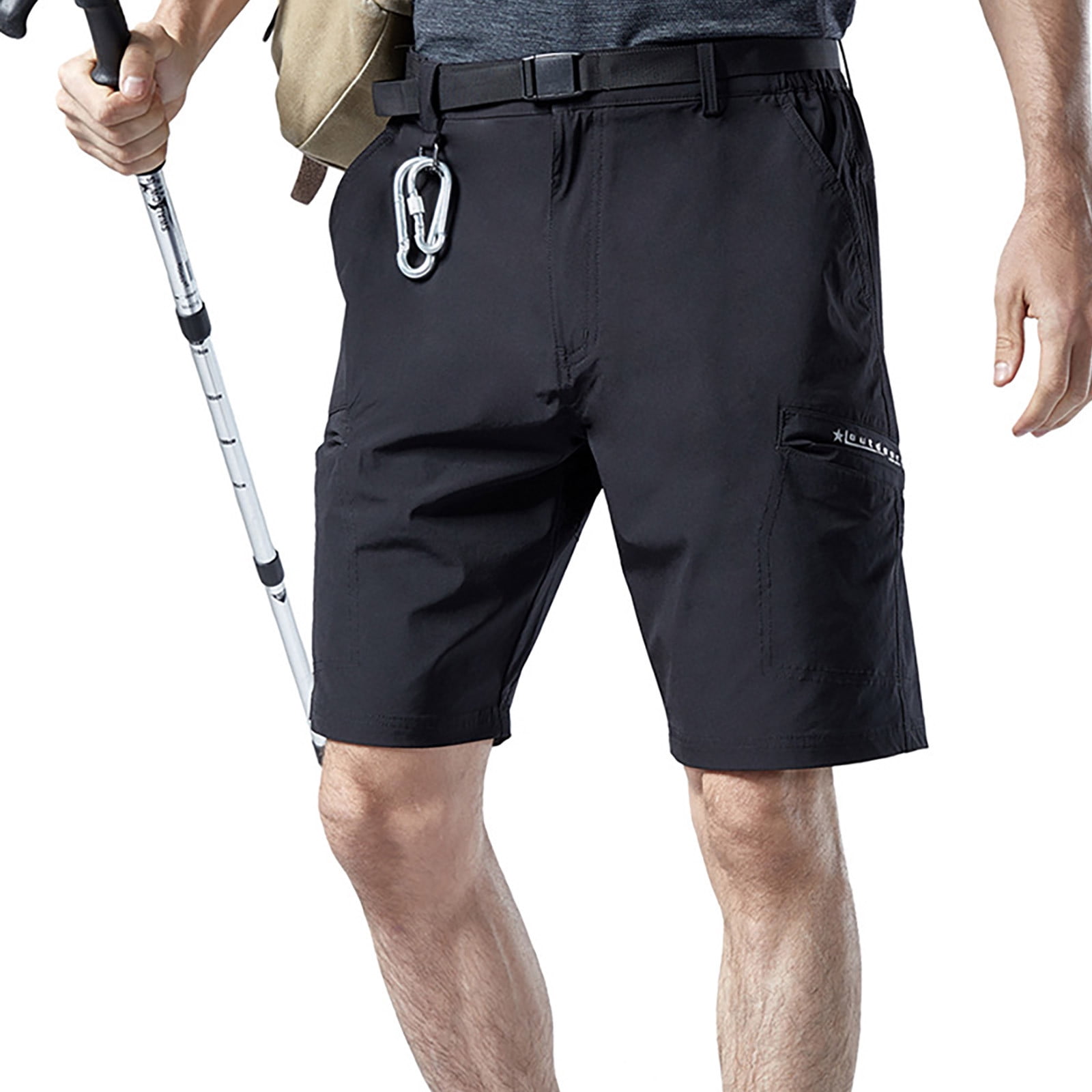 TUWABEII Men's and Big Men's Denim Shorts Zipper Elastic Slim Casual ...