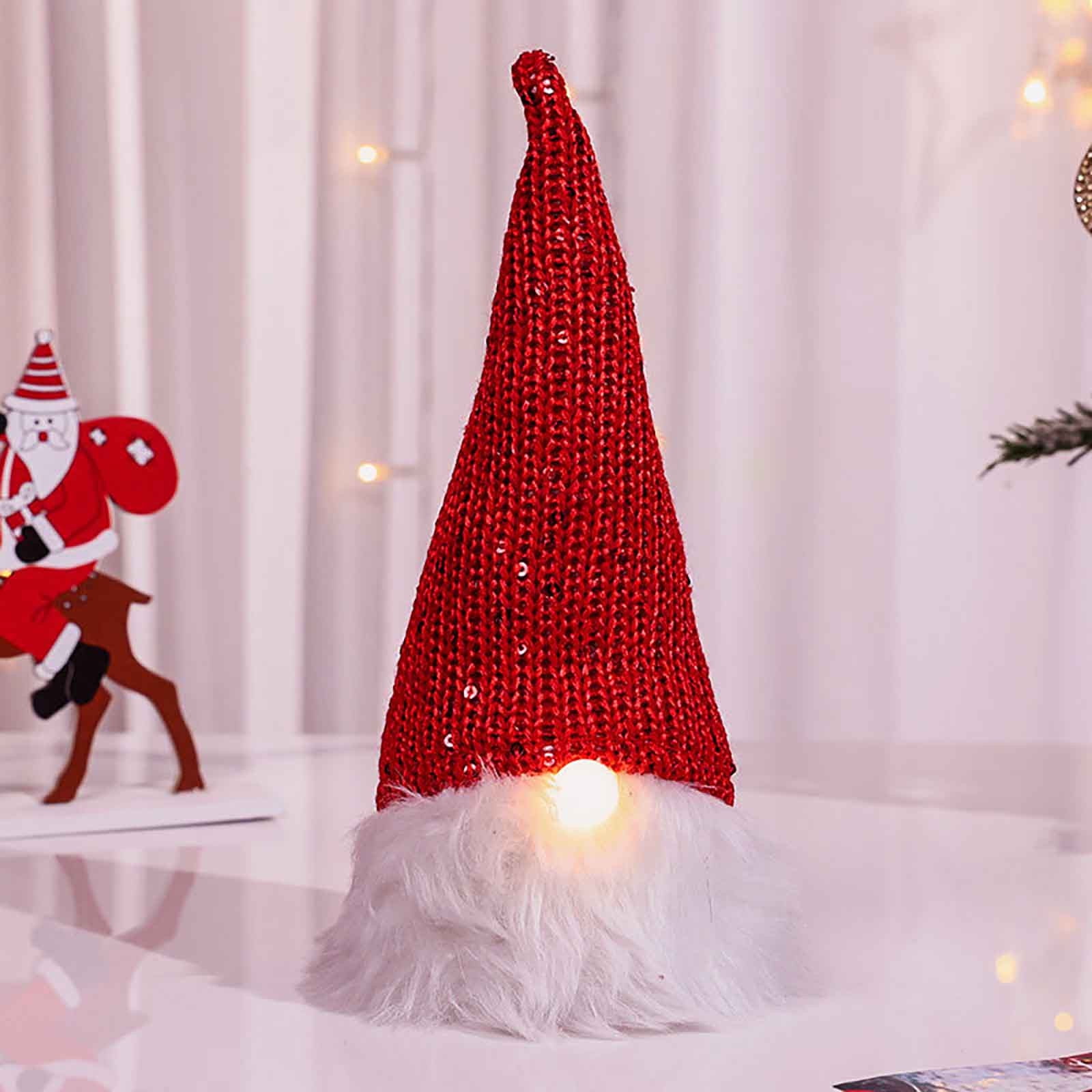 TUWABEII New Knitting Sequin Fabric Art Faceless Old Man Luminous Doll ...