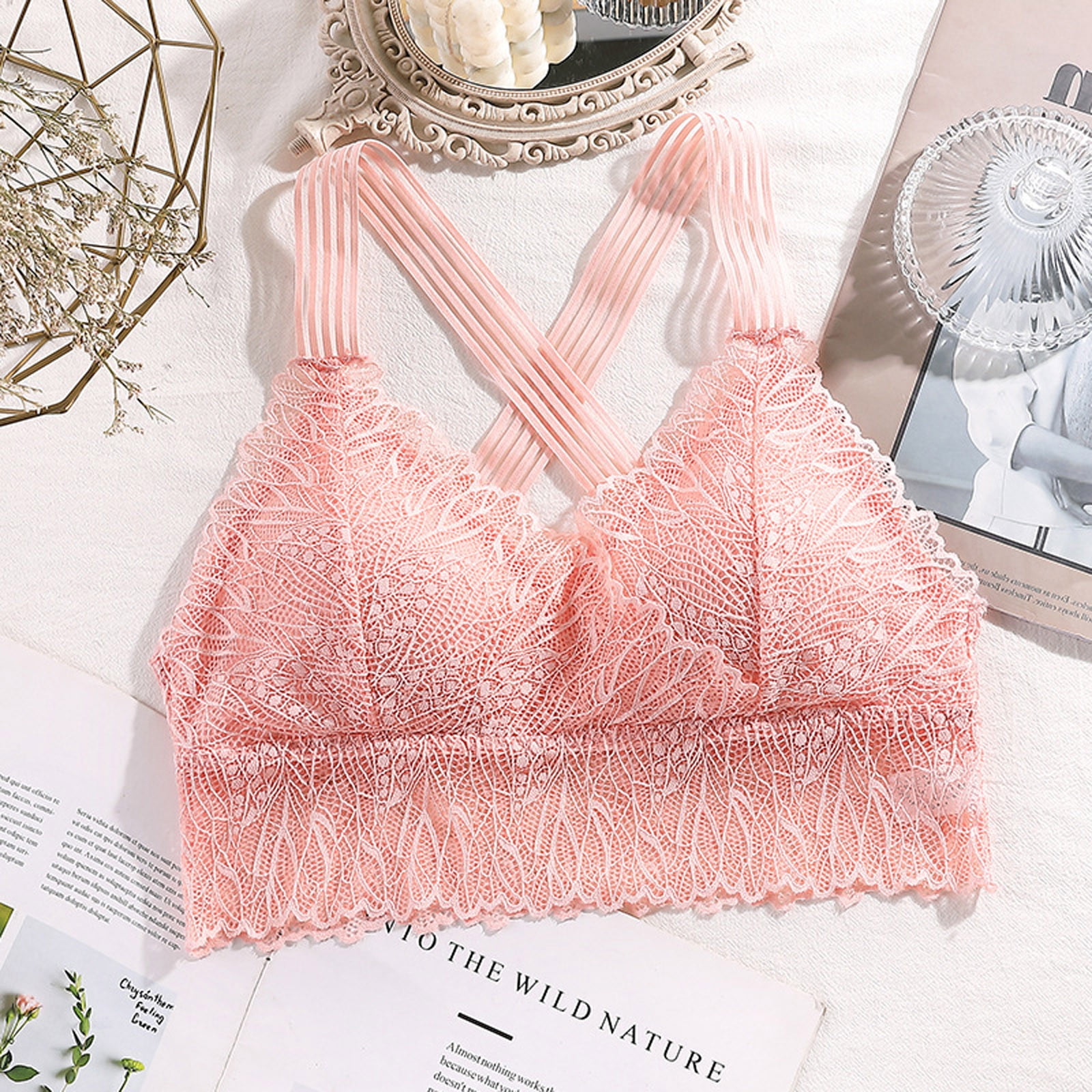 TUWABEII T-Shirt Bras for Women,Lingerie Lace Chest Tube Top Beauty ...