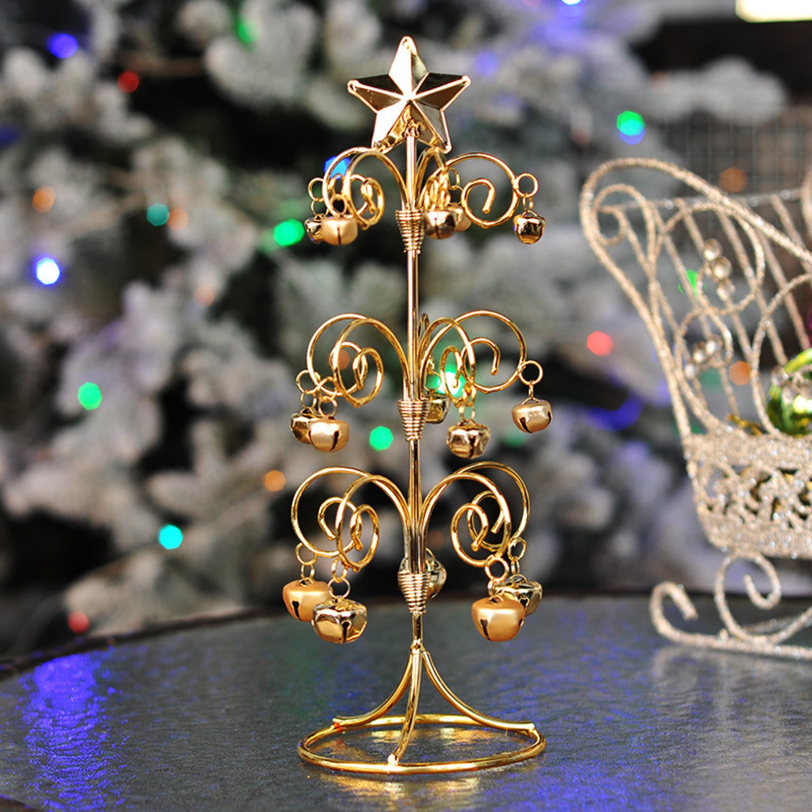 TUWABEII Tabletop Metal Mother's Day Tree Wrought Iron Ornament Display ...