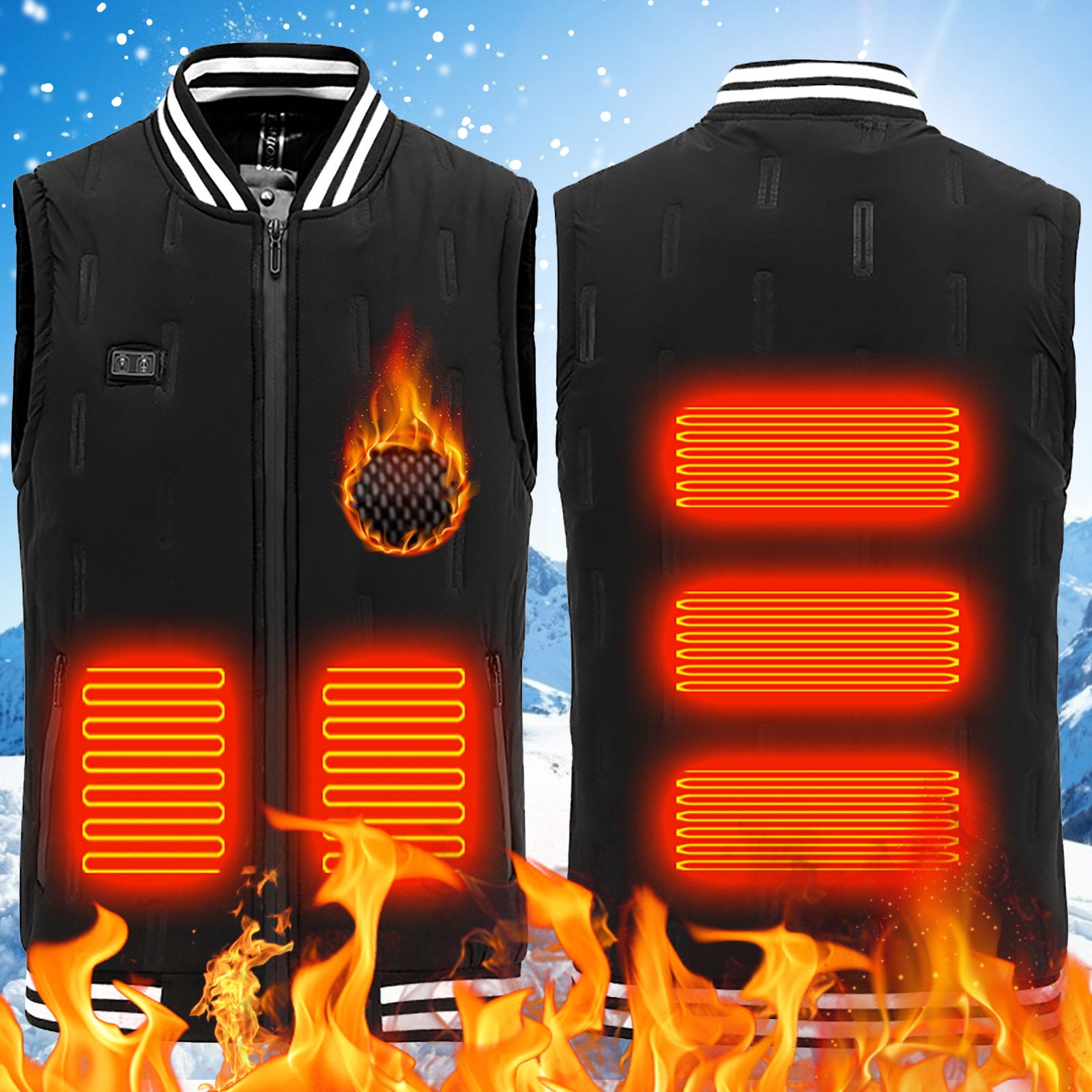 TUWABEII Weighted Vest,Intelligent Five-zone Dual-control Heating ...