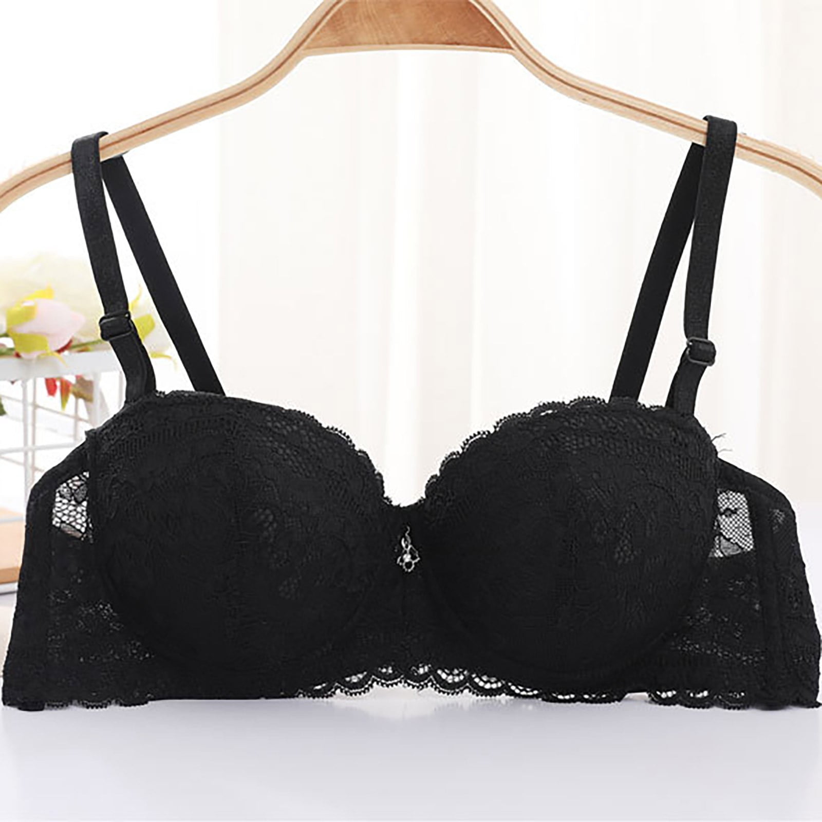 TUWABEII Women's Lace Push Up Bras Thin Adjusted Type Border Foreign ...