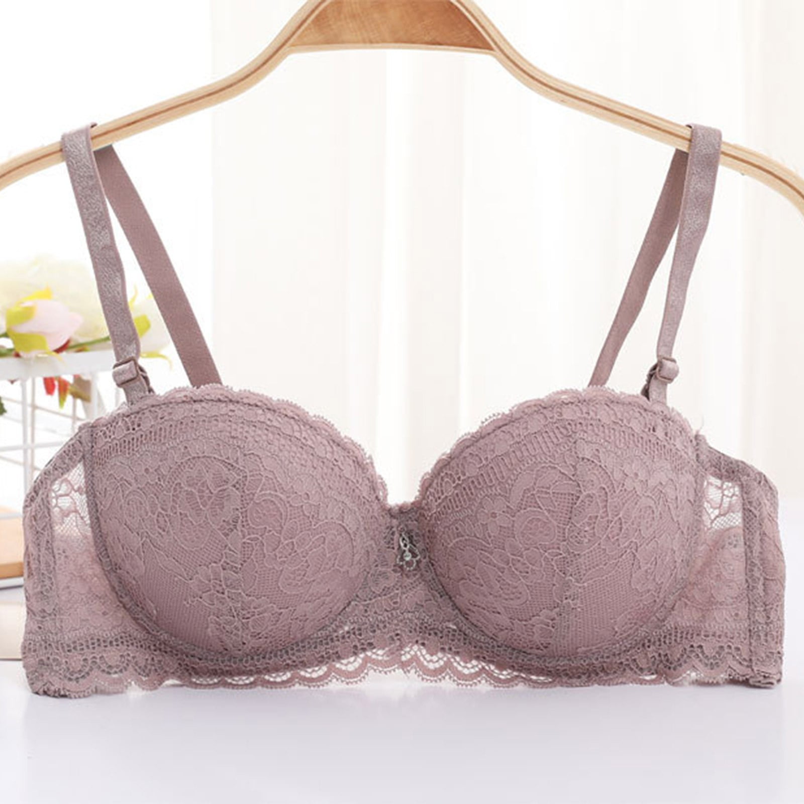 TUWABEII Women's Lace Push Up Bras Thin Adjusted Type Border Foreign ...