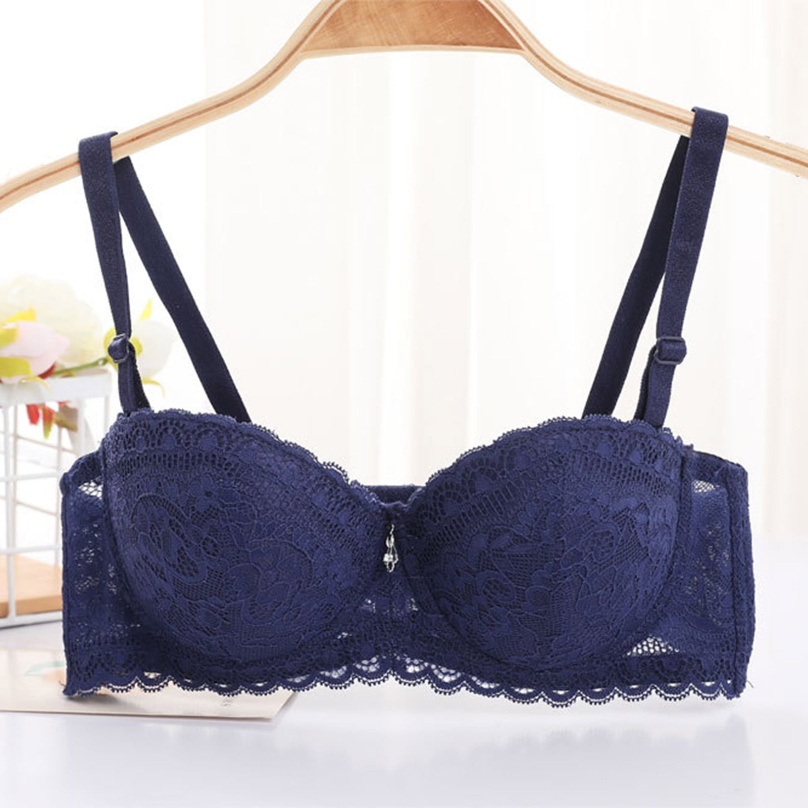 TUWABEII Women's Lace Push Up Bras Thin Adjusted Type Border Foreign ...