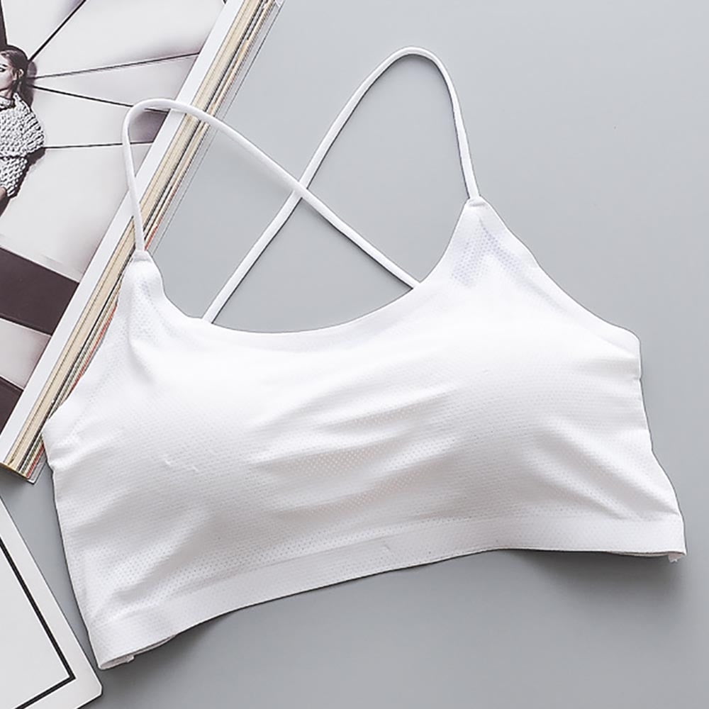 TUWABEII Women's Sports Bra Women Bralettes Vest Breathable Chest Pad ...