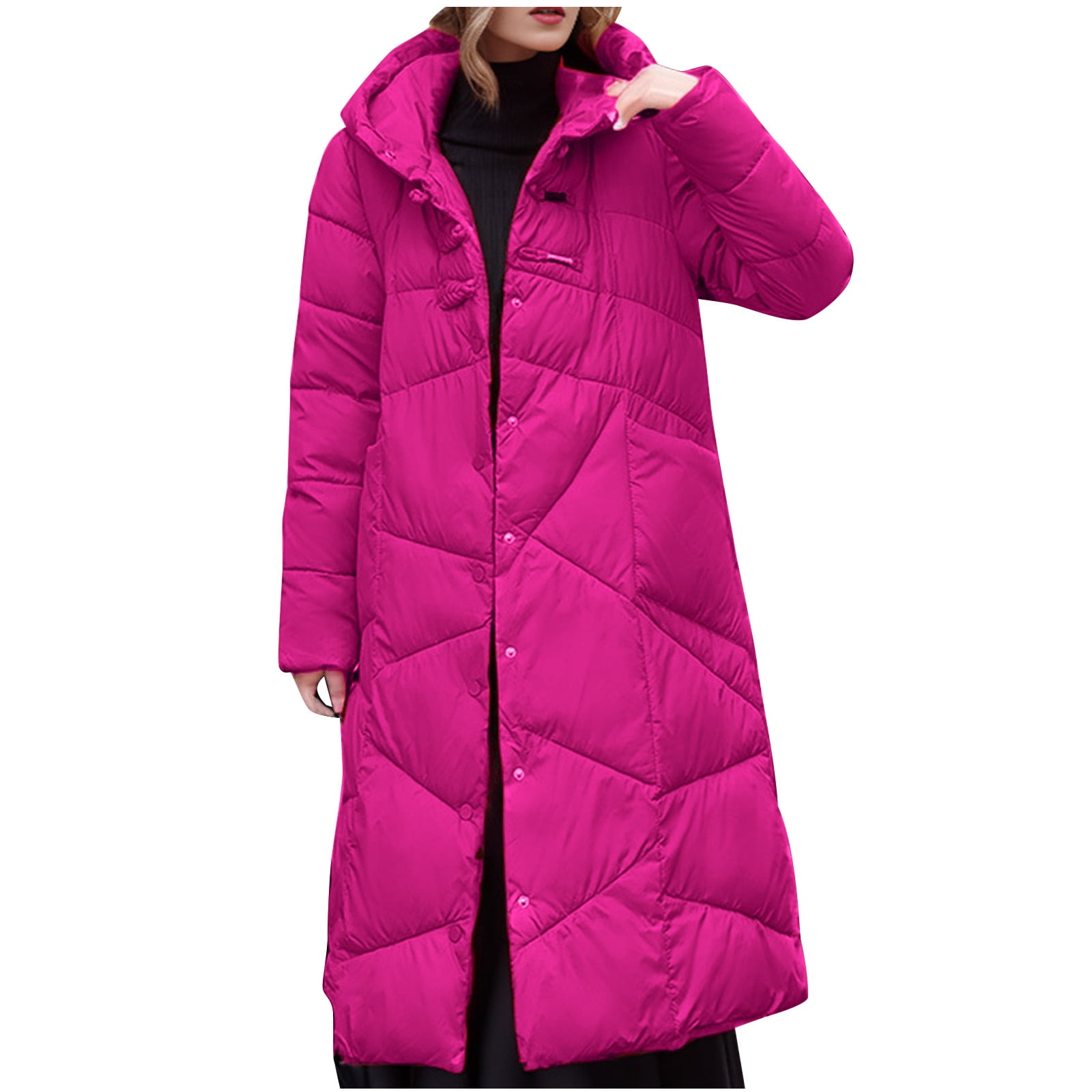TUWABEII Womens Puffer Jacket Mid-length Fall-winter Over Knee Skirt ...