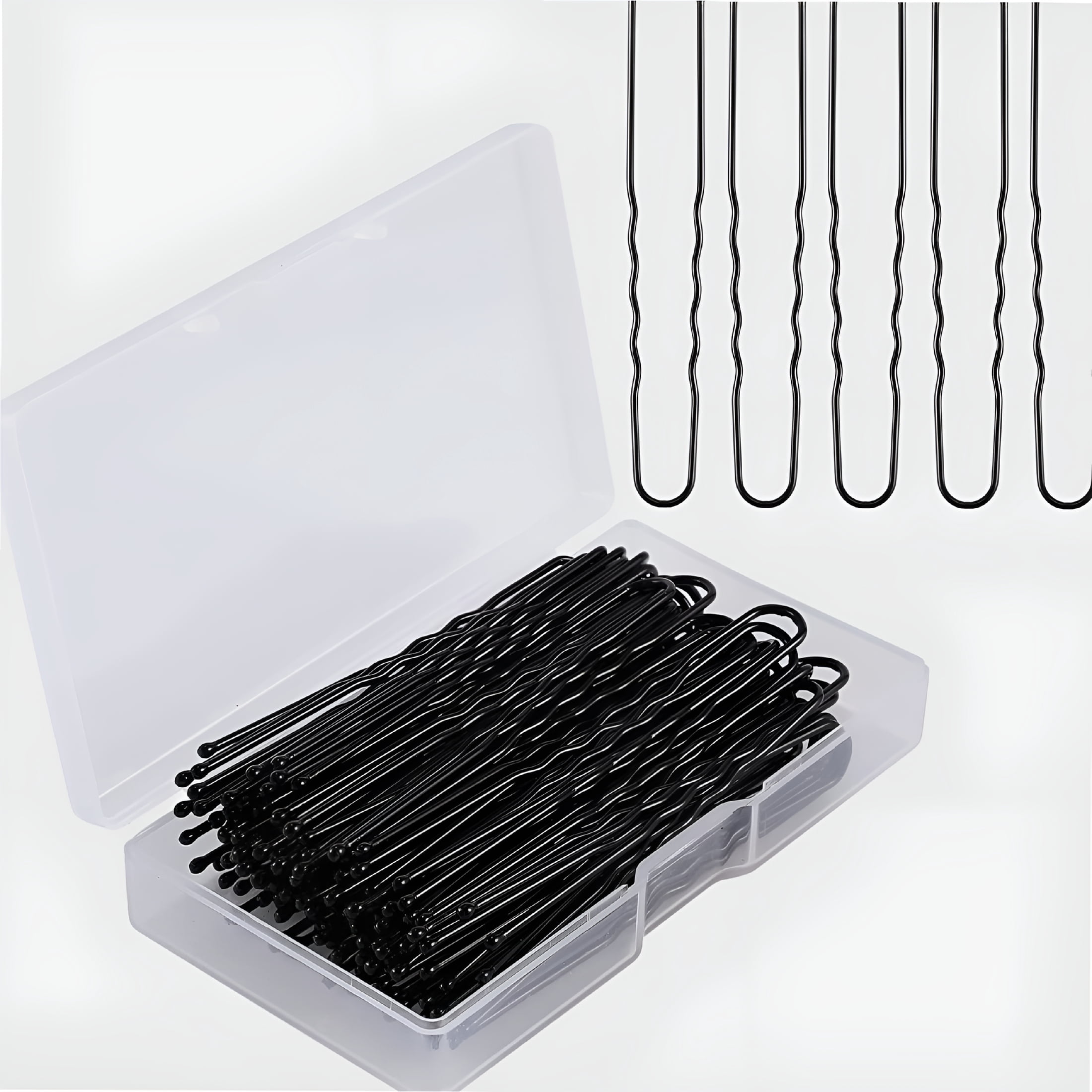 TUWAFE 100Pcs U-Shaped Hairpin, 2.7In Hair Styling Pins Bobby Pin Metal ...