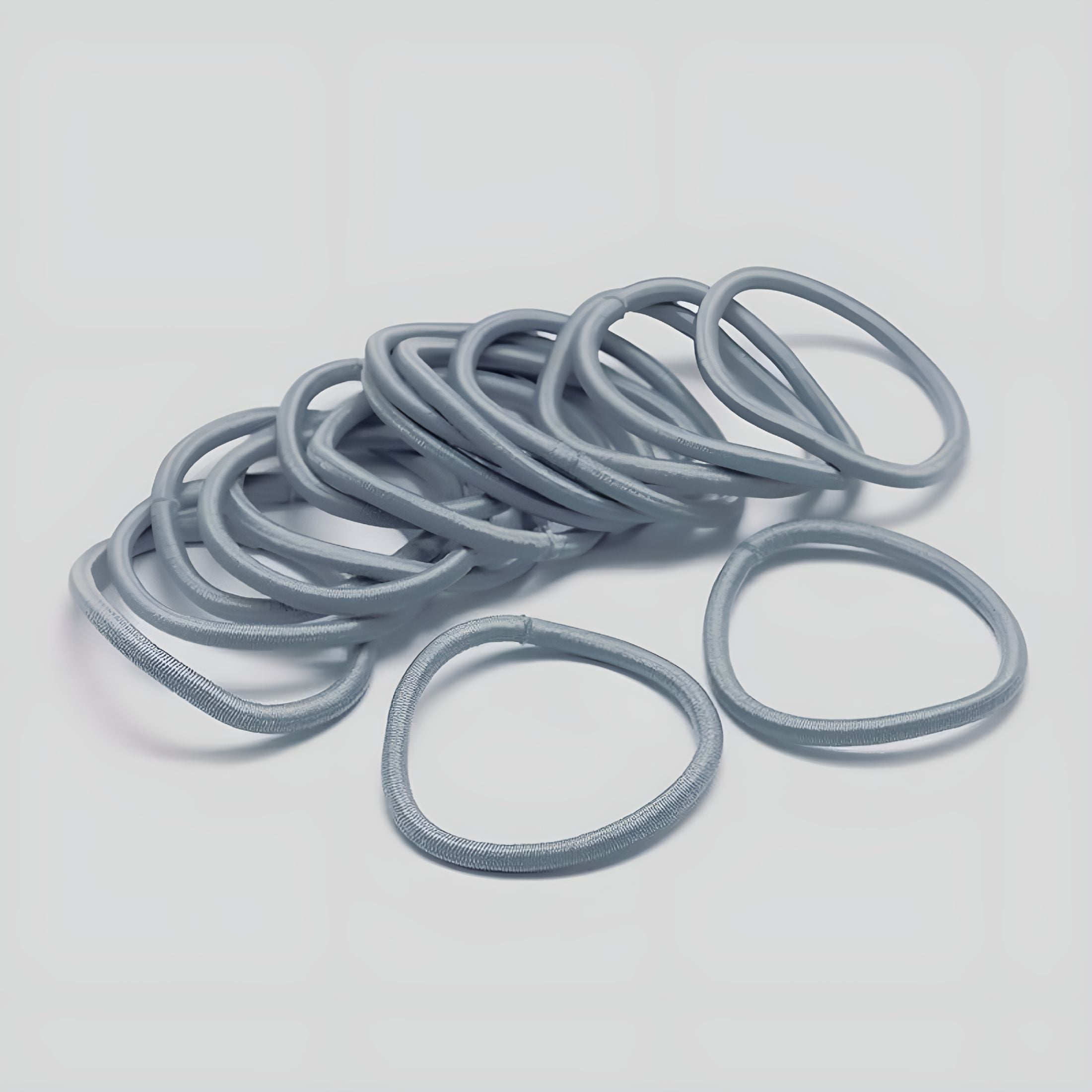 TUWAFE 10PCS Nylon Hair Ties Elastic Hair Bands Dark Gray Ponytail ...