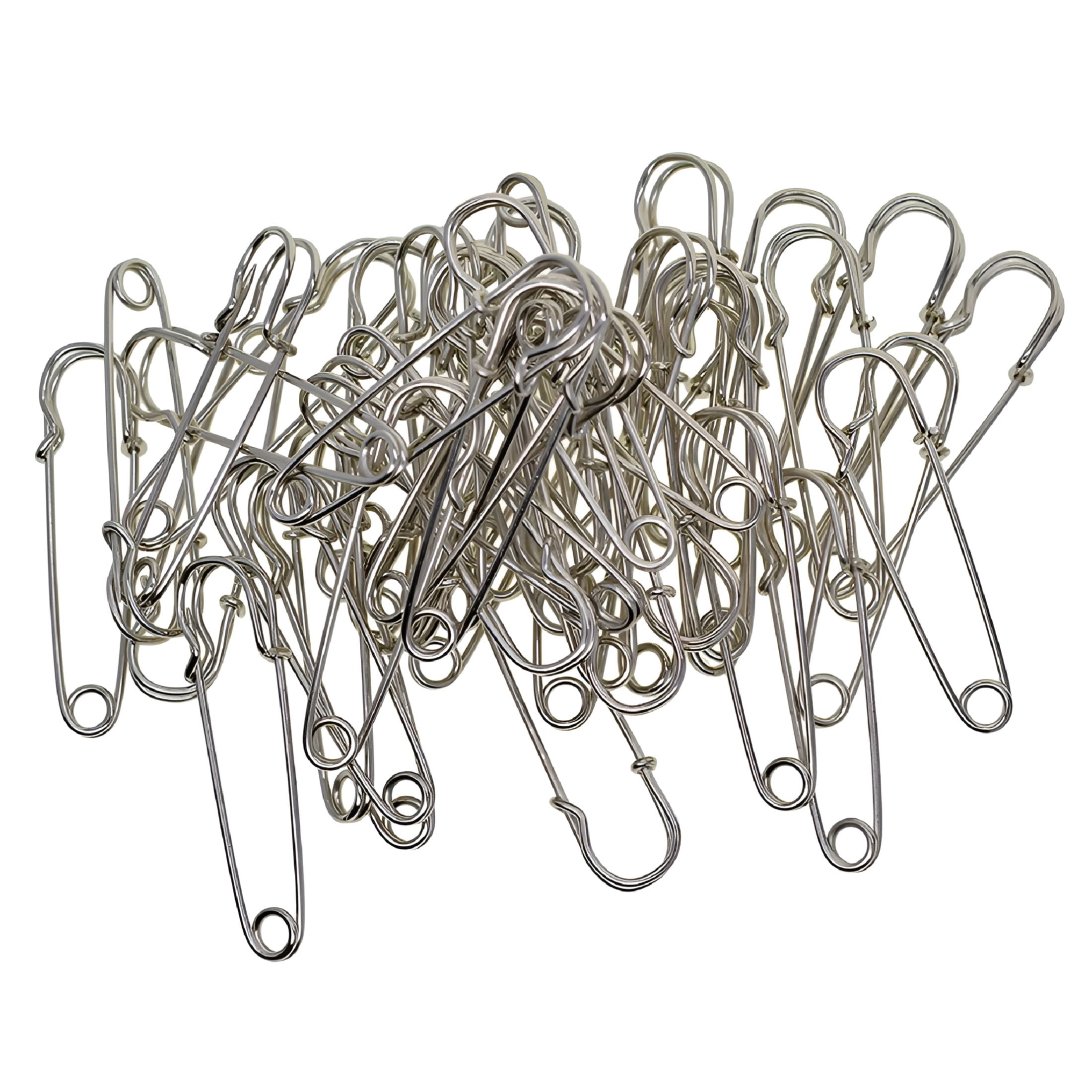 TUWAFE 2026 New 50 Jumbo Safety Pins Heavy Duty 3 Sizes Scarf Brooch ...