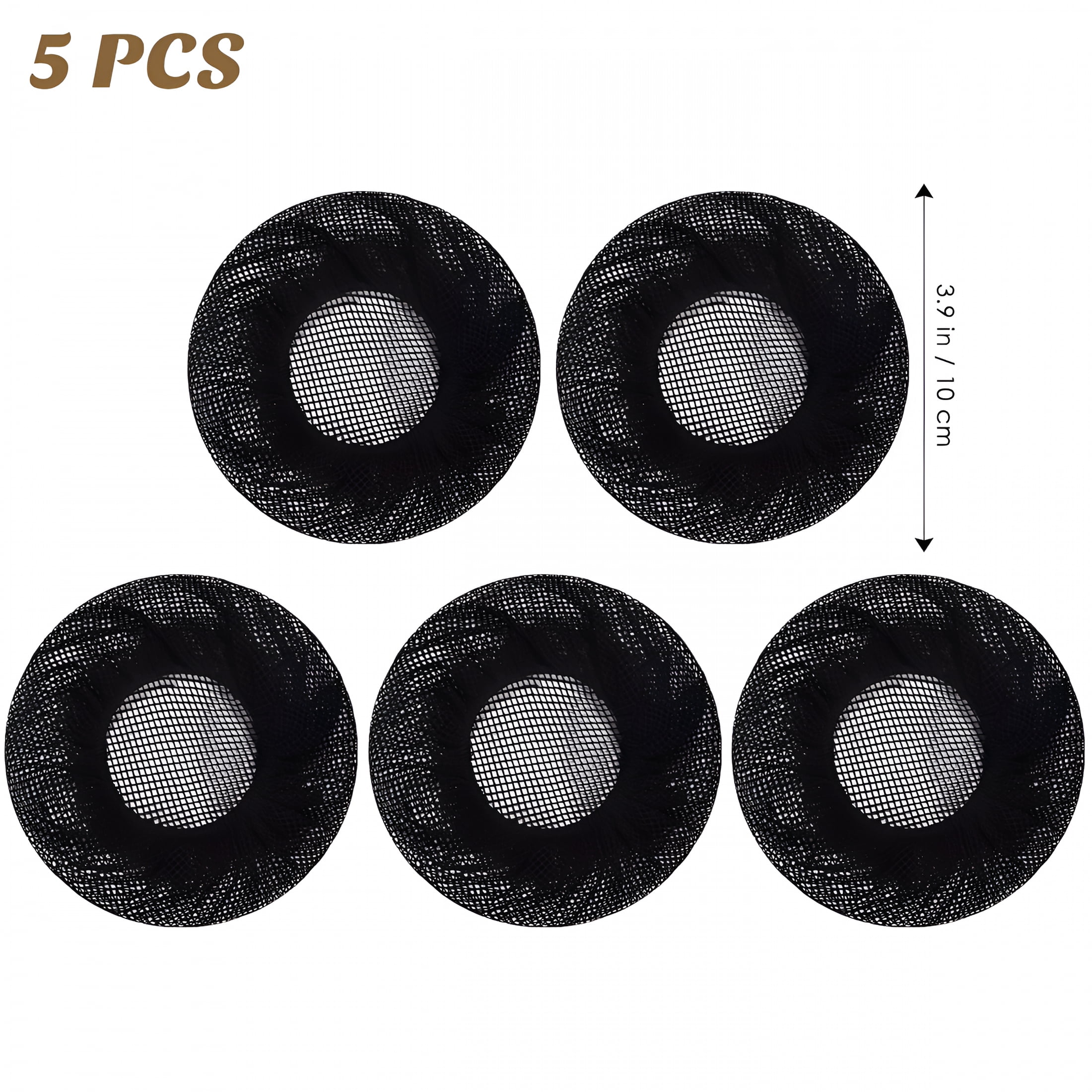 TUWAFE 2026 New 5Pcs Hair Bun Net, Elastic Hair Mesh Ballet Hair Net ...