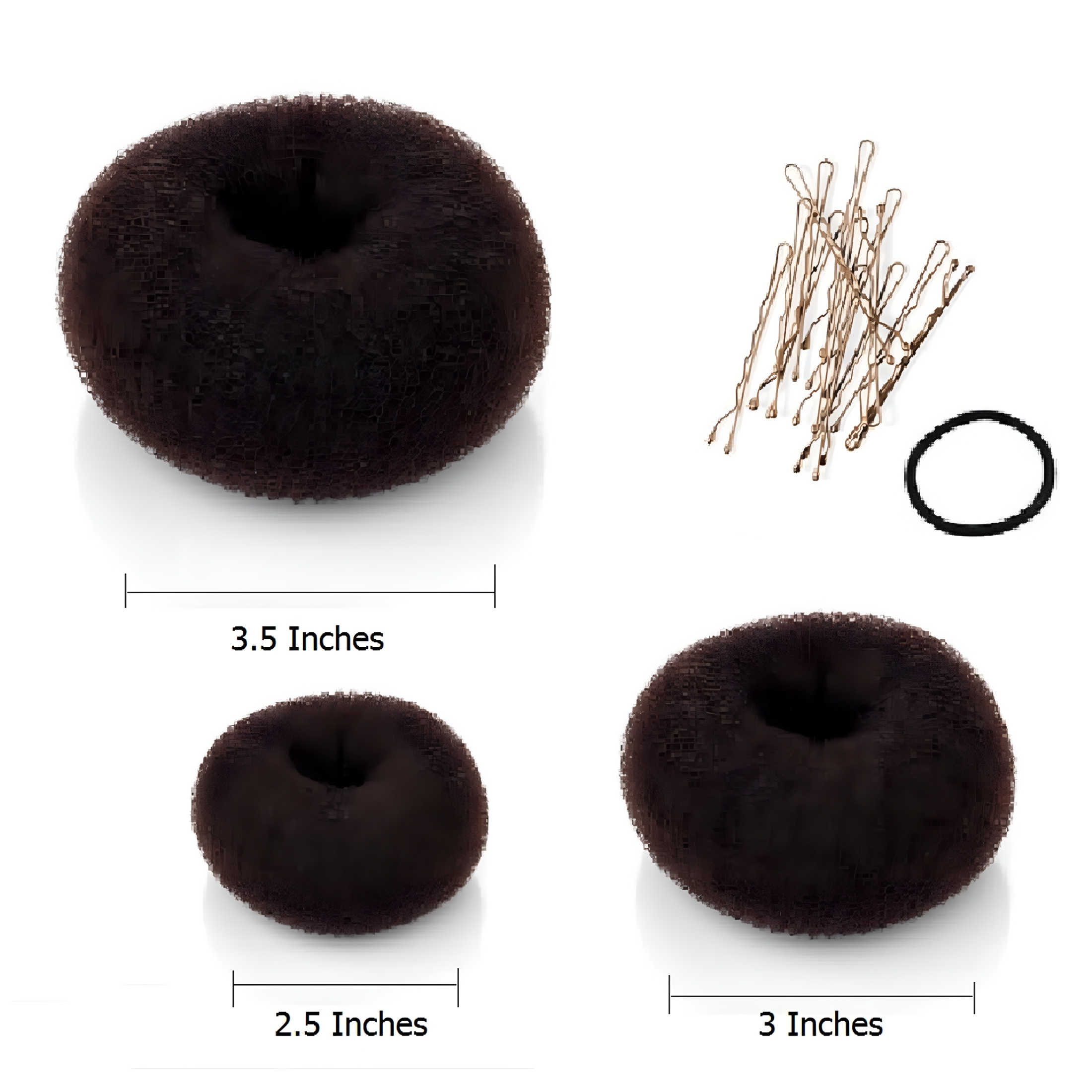 TUWAFE 3 Pieces Hair Donuts Hair Bun Maker, Ballet Bun Chignon Updo ...