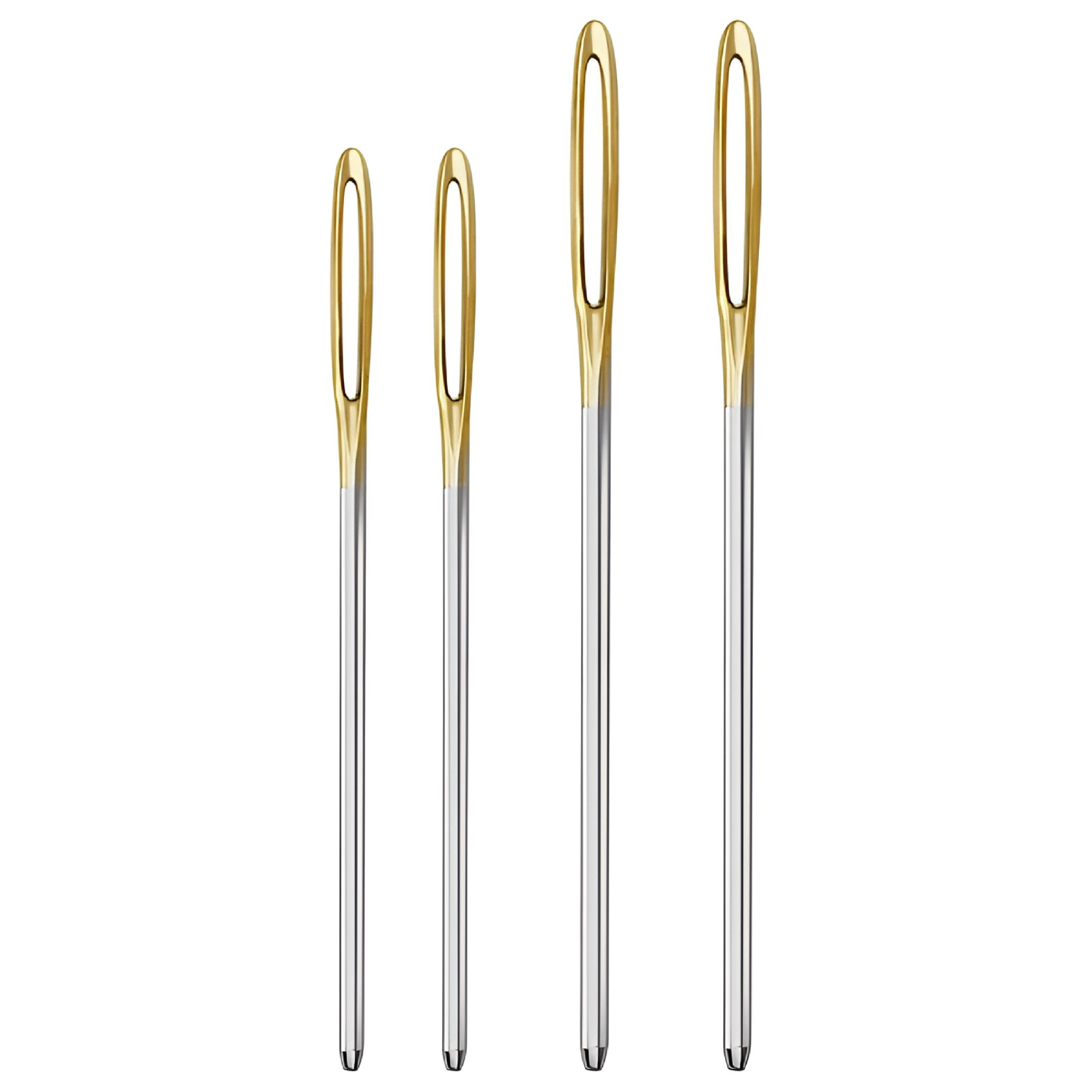 TUWAFE 4 Pieces Blunt Needles Steel Large-Eye, Eye Sewing Needles, Yarn ...