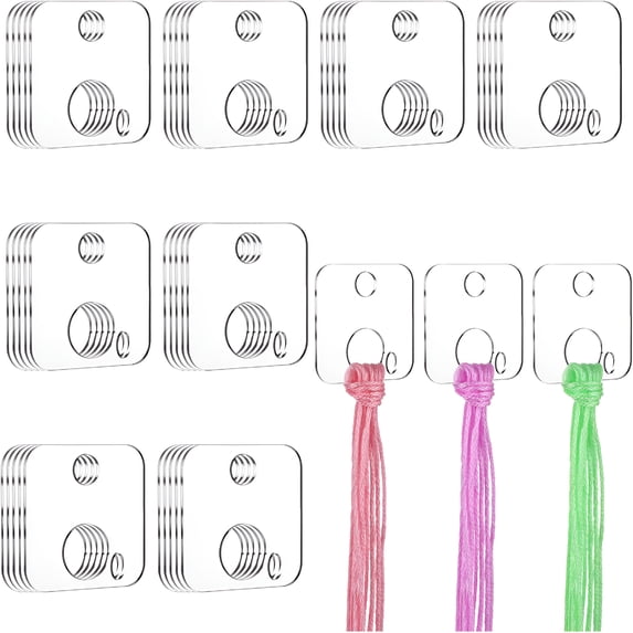 TUWAFE 40Pcs Acrylic Embroidery Floss Drop for Thread,Square Acrylic ...