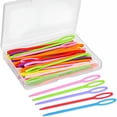 TUWAFE 50Pcs Plastic Sewing Needles,Large Eye Plastic Yarn Needles for ...