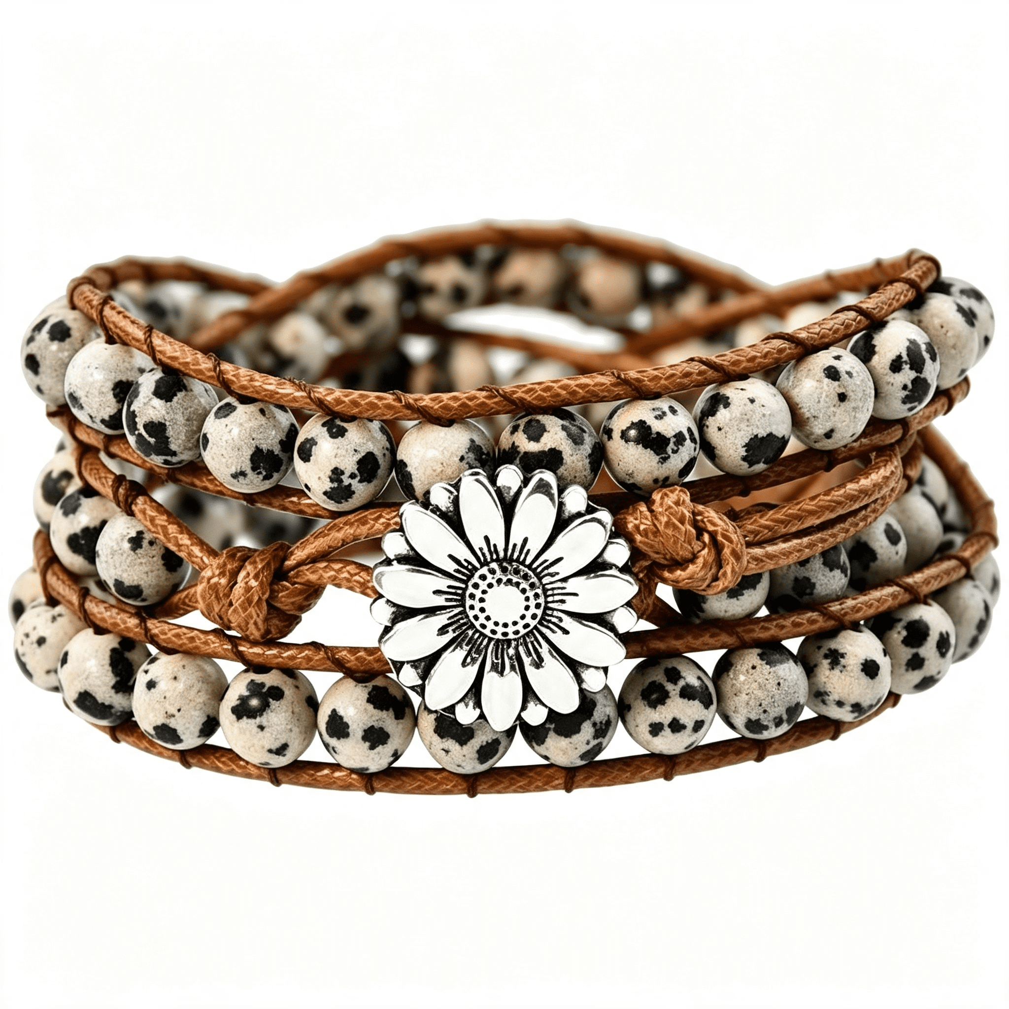 TUWAFE Boho Wrap Bead Bracelet for Women-Handmade Adjustable Natural ...