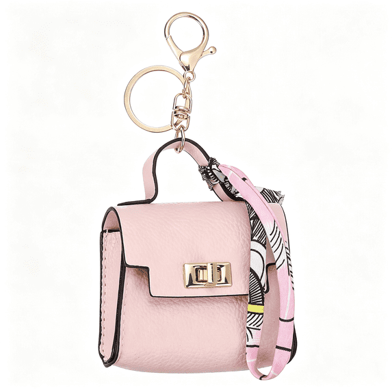 TUWAFE Mini Backpack Keychain, Cute Coin Purse Keychain Pu Leather ...