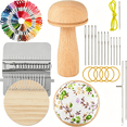 TUWAFE Mini Darning Loom Kit, Mushroom Knit Patch Kit, Mending Tool ...