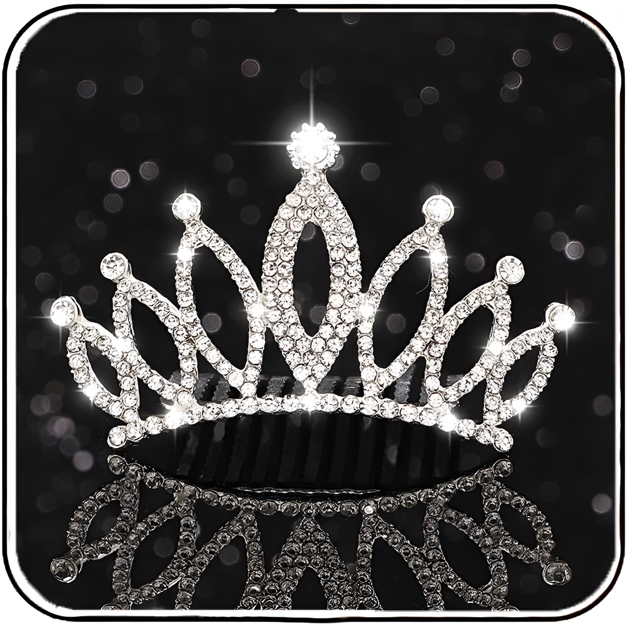 TUWAFE Mini Tiara Crown Comb Silver Rhinestone Tiara Combs Headpiece ...